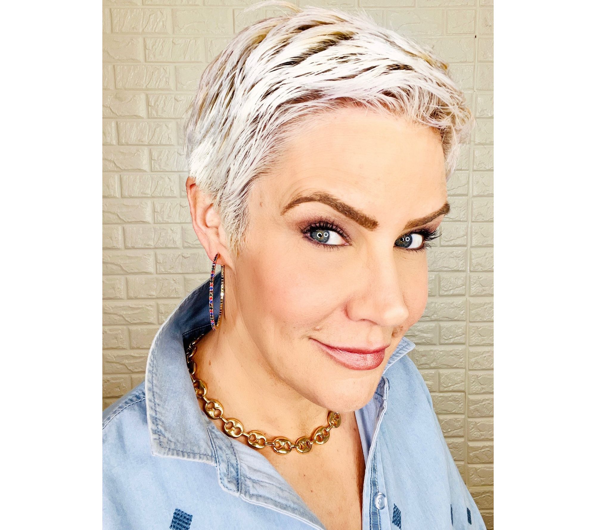 "As Is" Joan Rivers Leah's Pave Flex Hoop - QVC.com