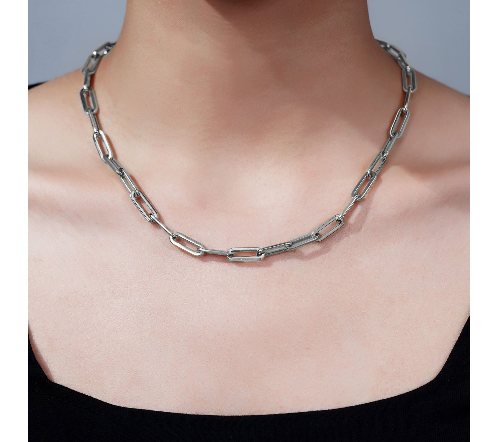 Sterling Silver Boyfriend Link Chain Necklace - QVC.com