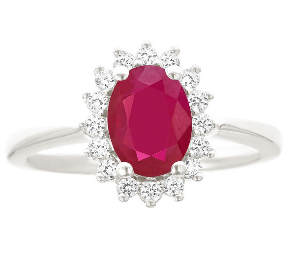 Premier 1.25cttw Oval Ruby & Diamond Ring, 14K - QVC.com