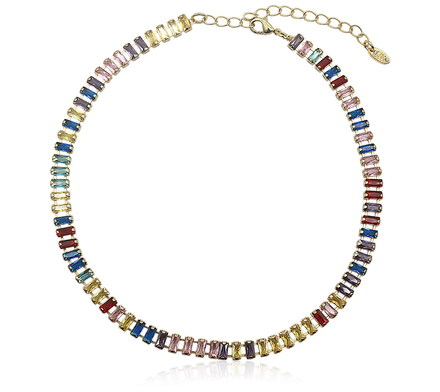 Vintage Havana Frances Multicolor Tennis Necklace - QVC.com