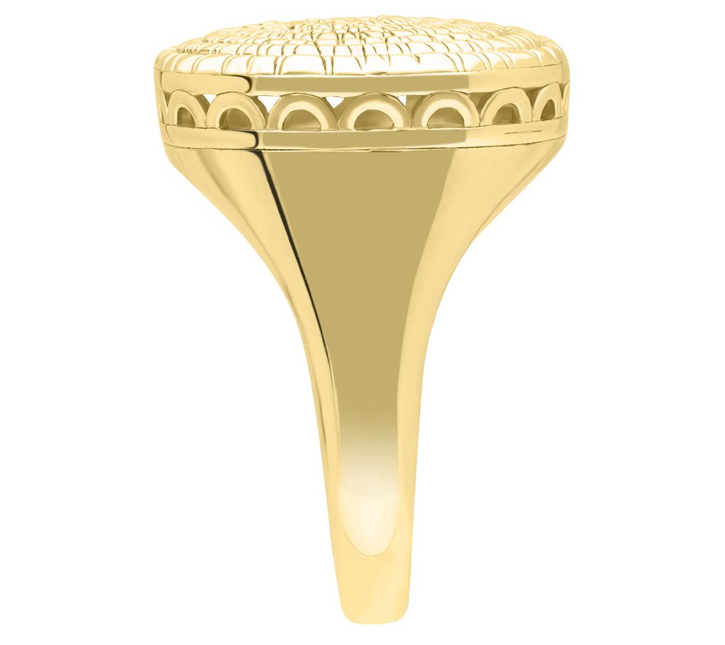 Elyse Ryan 14K Gold Clad Nautilus Ring - QVC.com