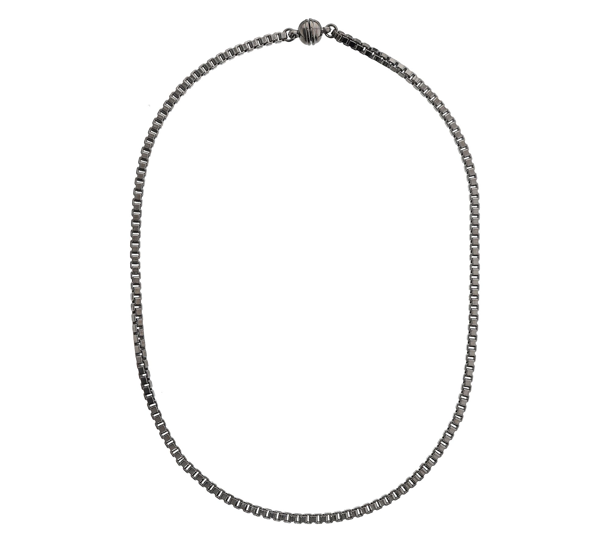 David Markstein Bronze 18" Bold Box Necklace w/Magnet Clasp - QVC.com