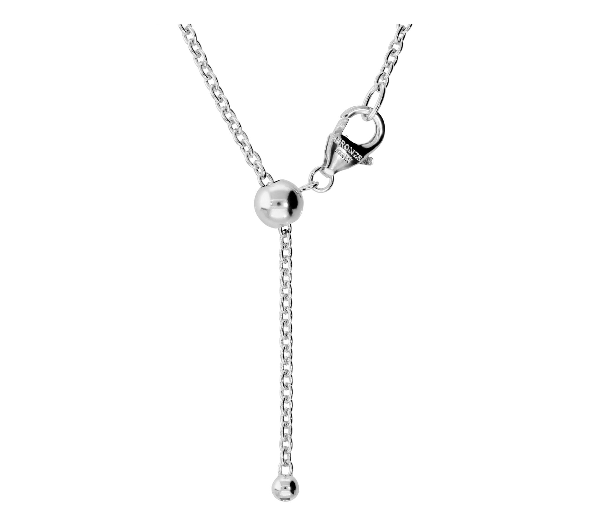 Bronzo Italia 24" Sliding Forzatina Necklace, 18K Gold Plated - QVC.com