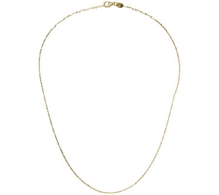 Veronese 18K Clad 16" Forzatina Diamond-Cut Oval Link Chain - QVC.com