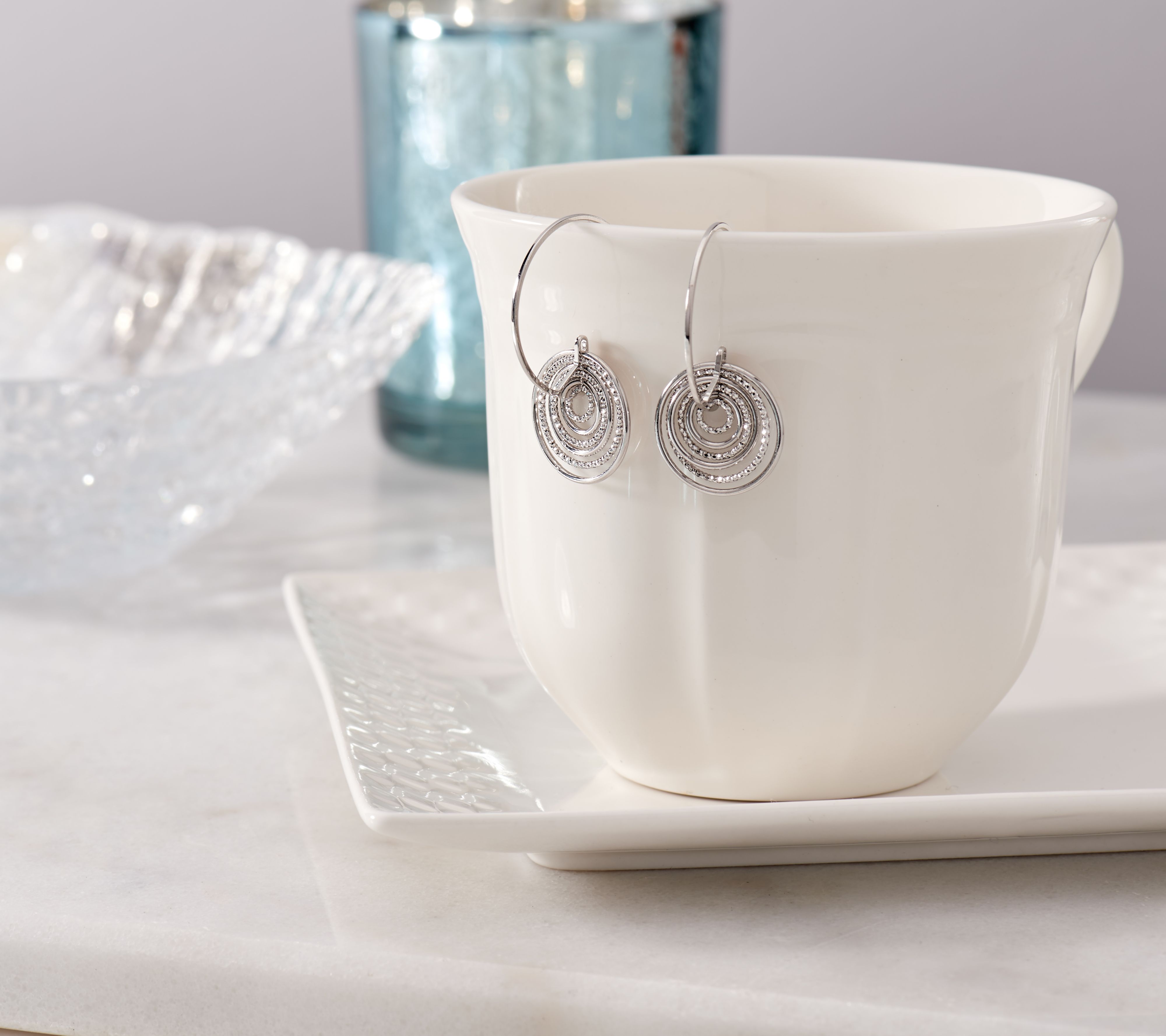 Italian Silver Cascading Hoop Earrings Sterling - QVC.com