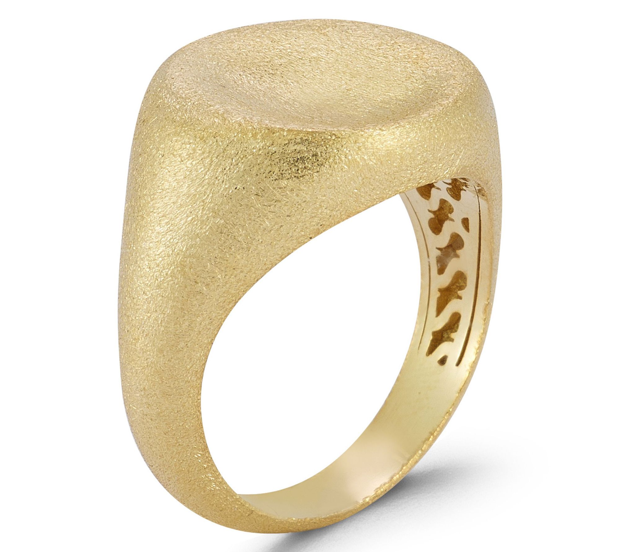 Sterlina Silver Round Satin Signet Ring, Sterling - QVC.com