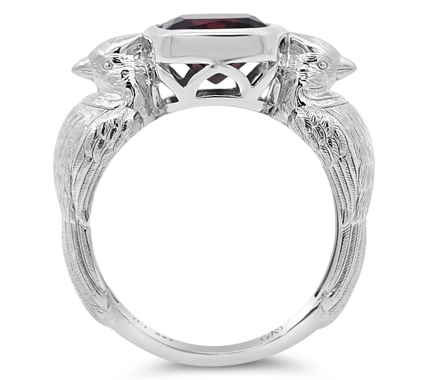 Goddaughters Sterling Silver Garnet Cardinal Ring - QVC.com