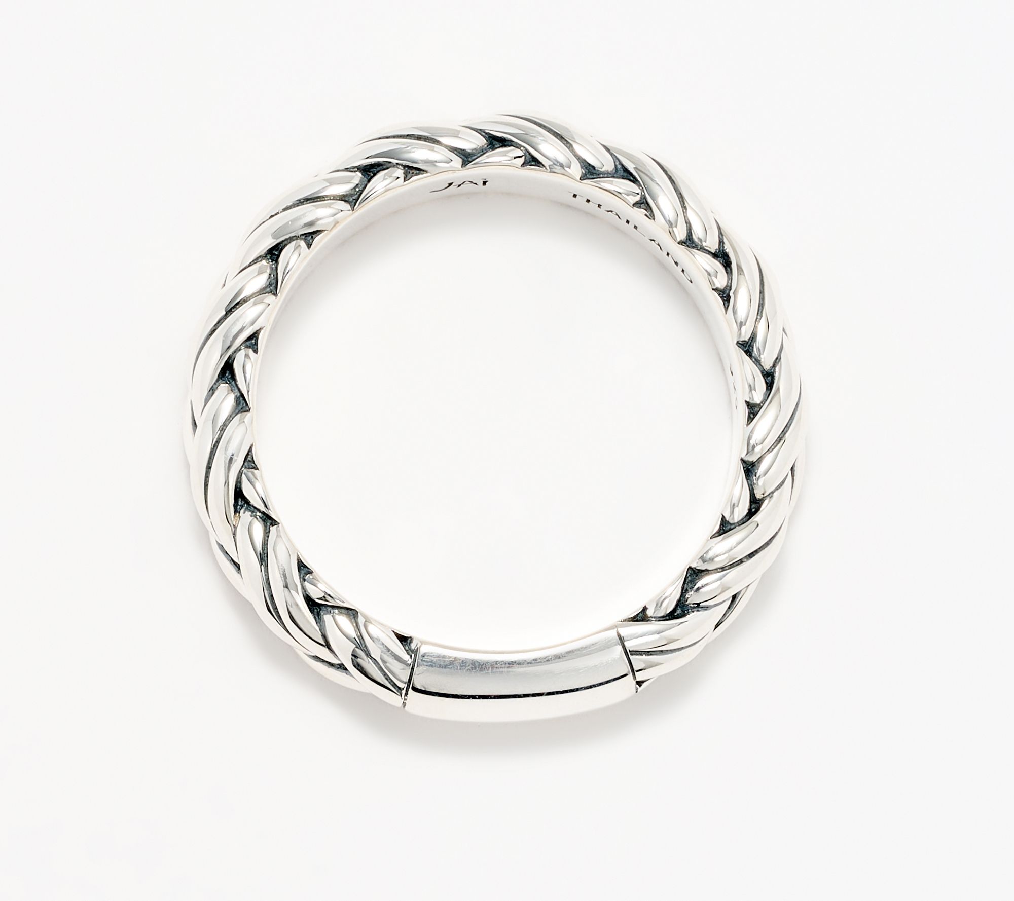 JAI Sterling Silver Legacy Woven Texture 5mm Band Ring - QVC.com