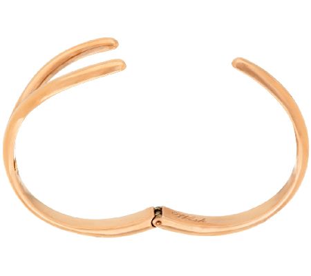 Steel By Design Polished Wishbone Bangle - QVC.com