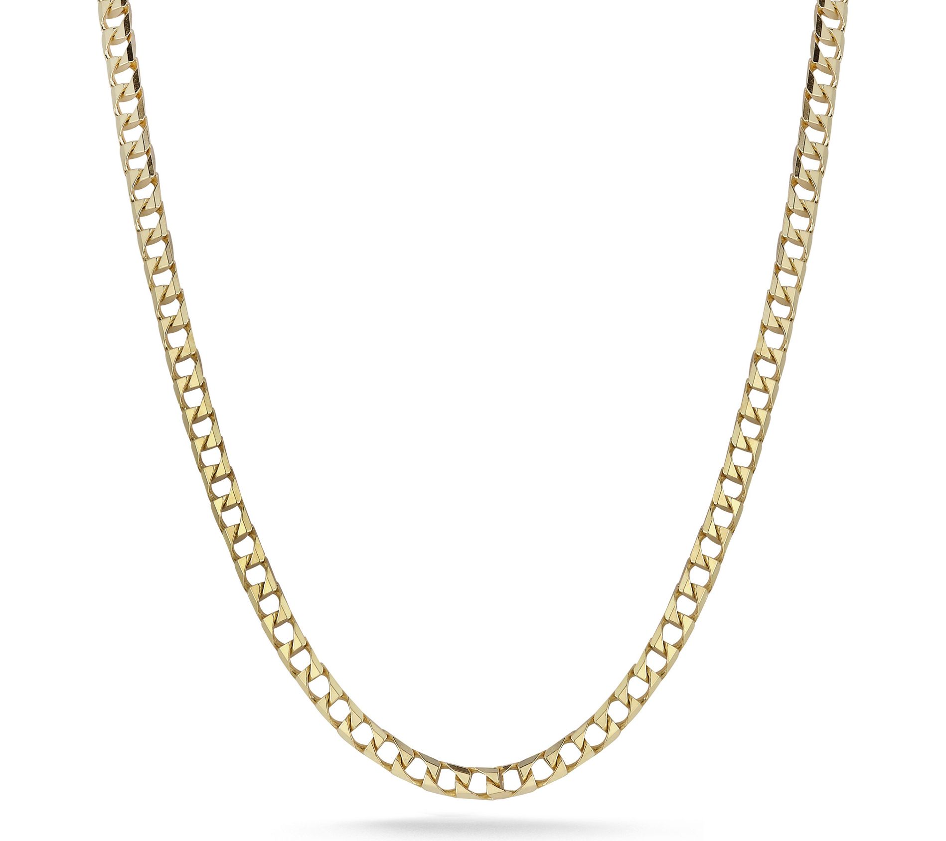 Italian Gold Square Curb Chain Necklace, 14K - QVC.com