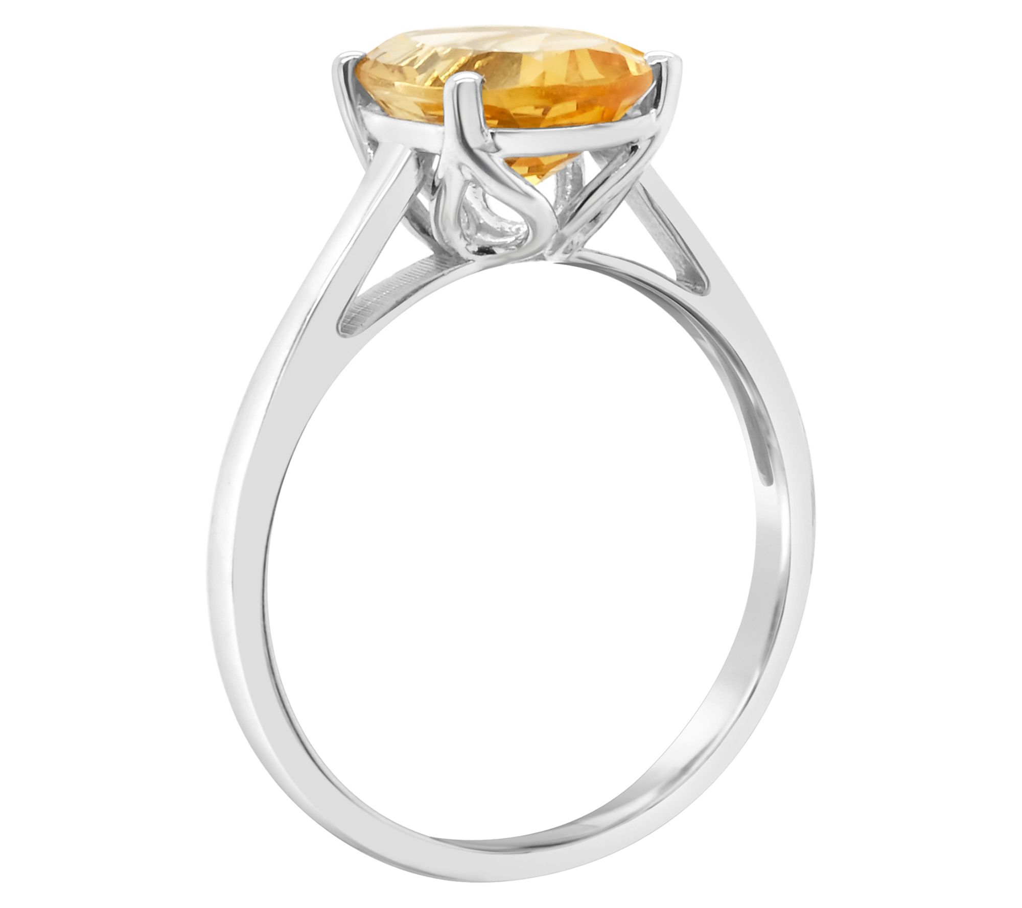 14K Gold 2.20 cttw Oval Citrine Ring - QVC.com
