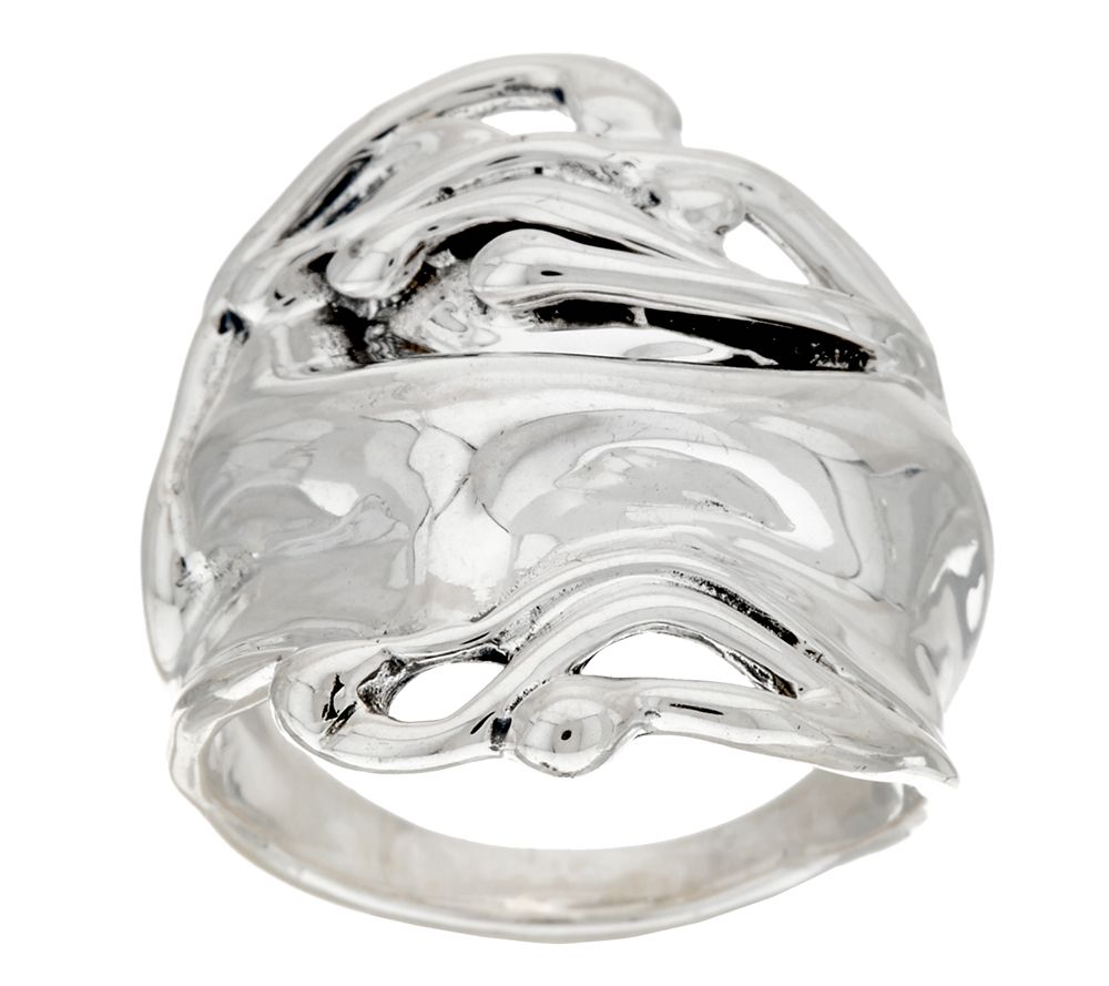 "As Is" Hagit Sterling Silver Vine Design Ring - QVC.com