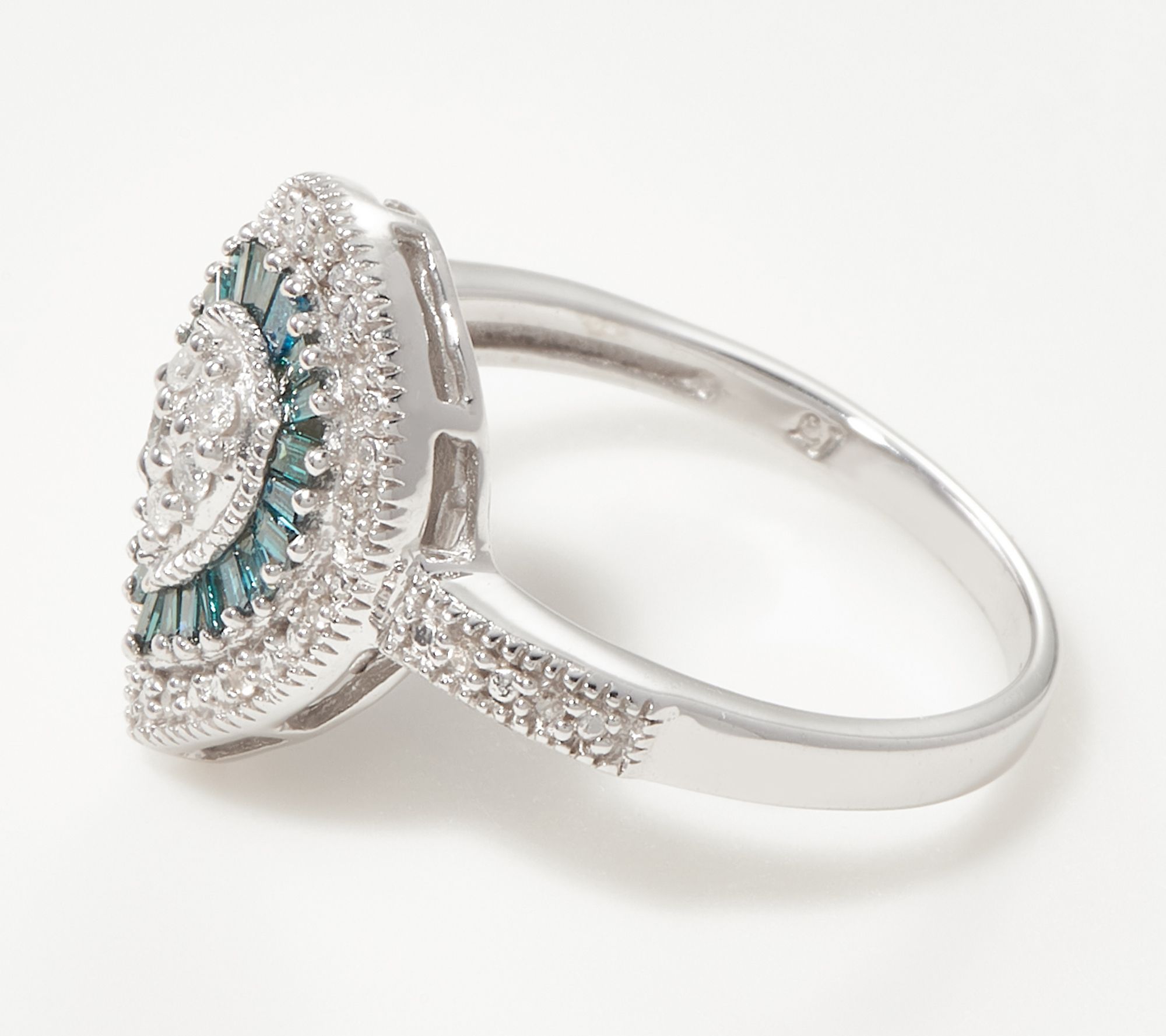 "As Is" Affinity Sterling Silver Diamond Pear Shaped Ring - QVC.com