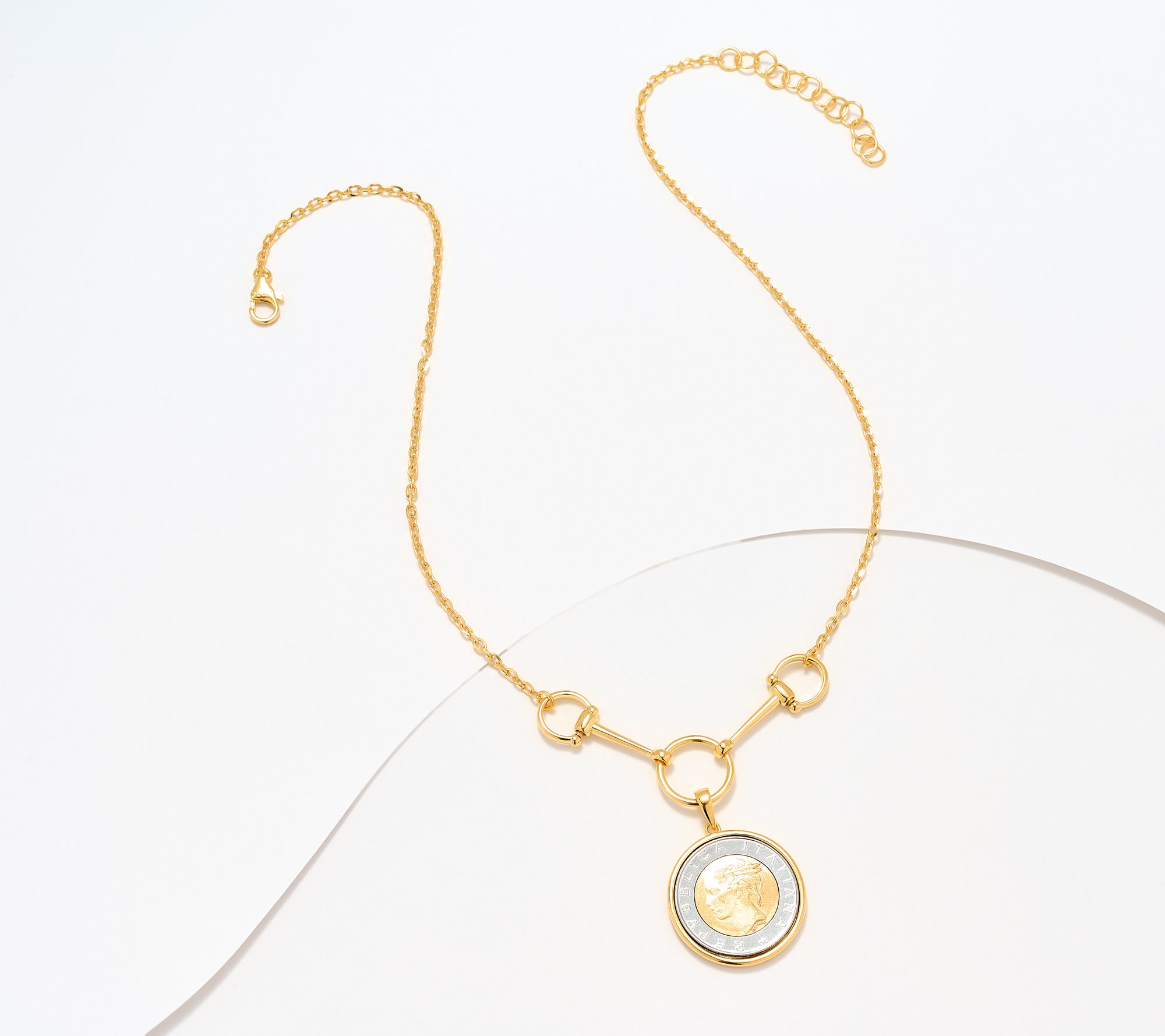 "As Is" David Markstein Sterling Silver 500 Lira Coin 18" Necklace ...