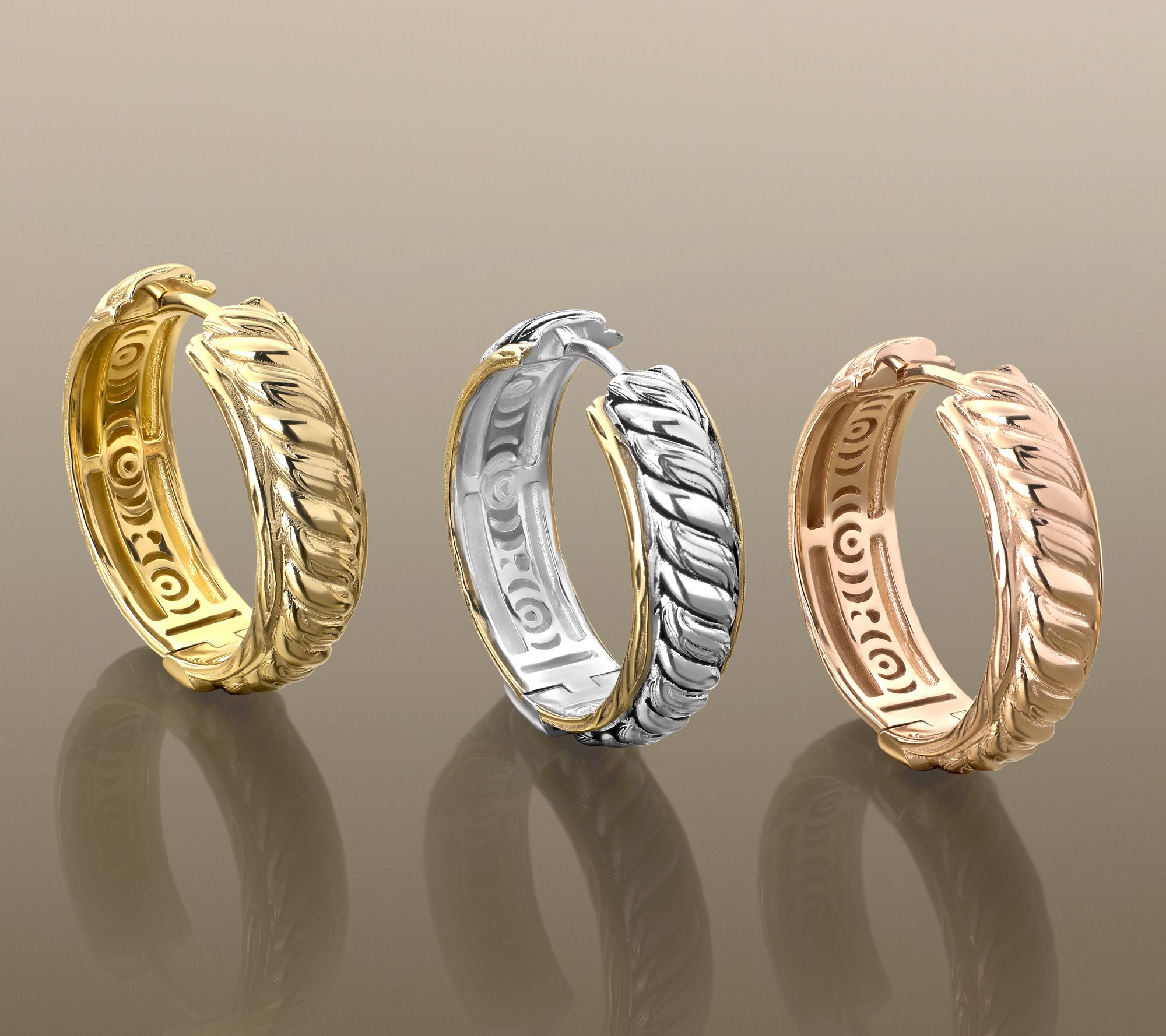 Christian James by Scott Grimes Sterl & 14KClad Two-tone 1" Hoop ...