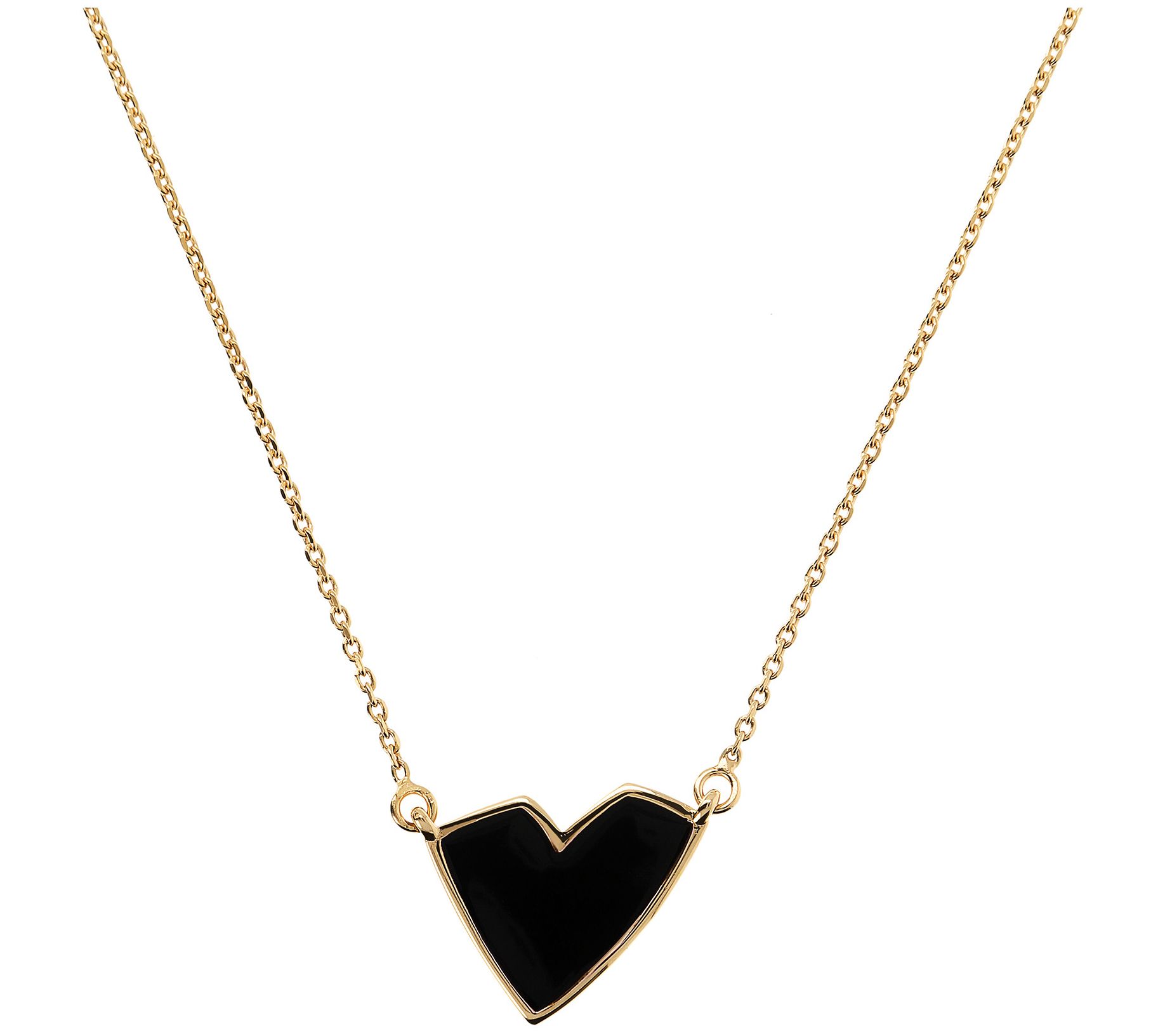 Netali Nissim Enamel Heart Necklace, 18K Gold Plated - QVC.com