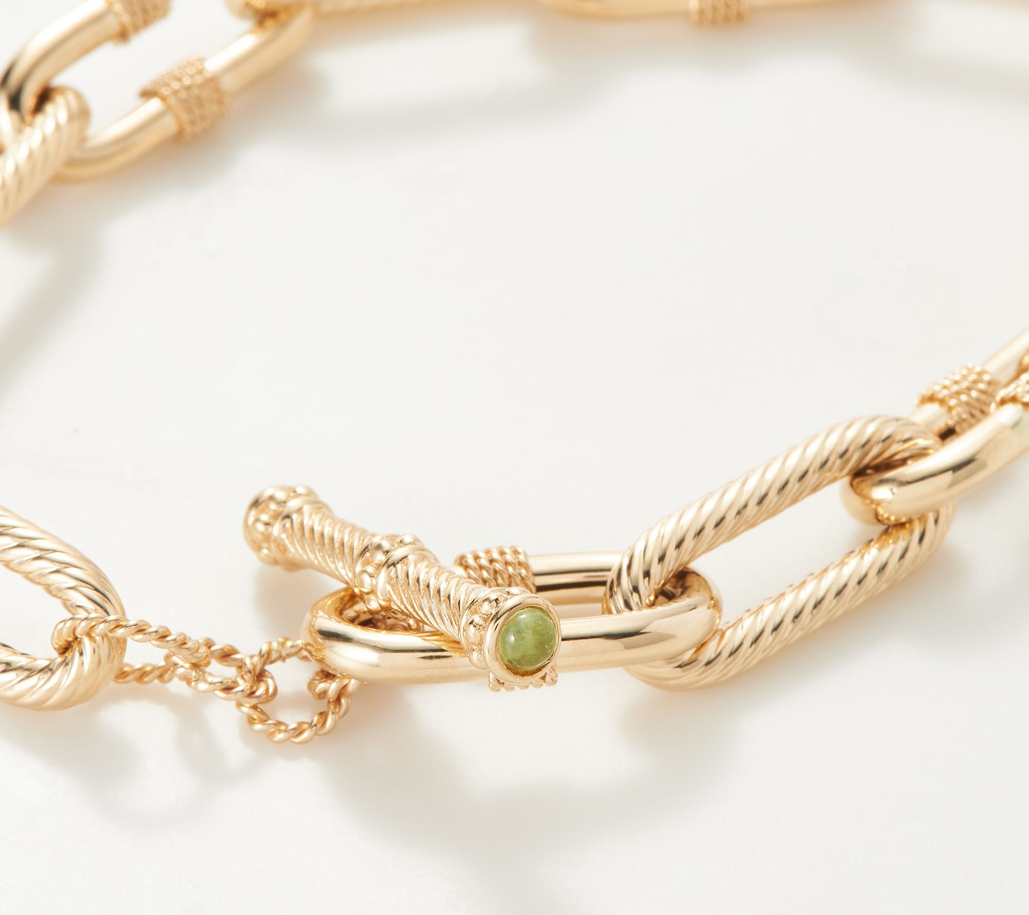 Judith Ripka Verona 14K Gold Textured 6-3/4" Bracelet 10.3g - QVC.com