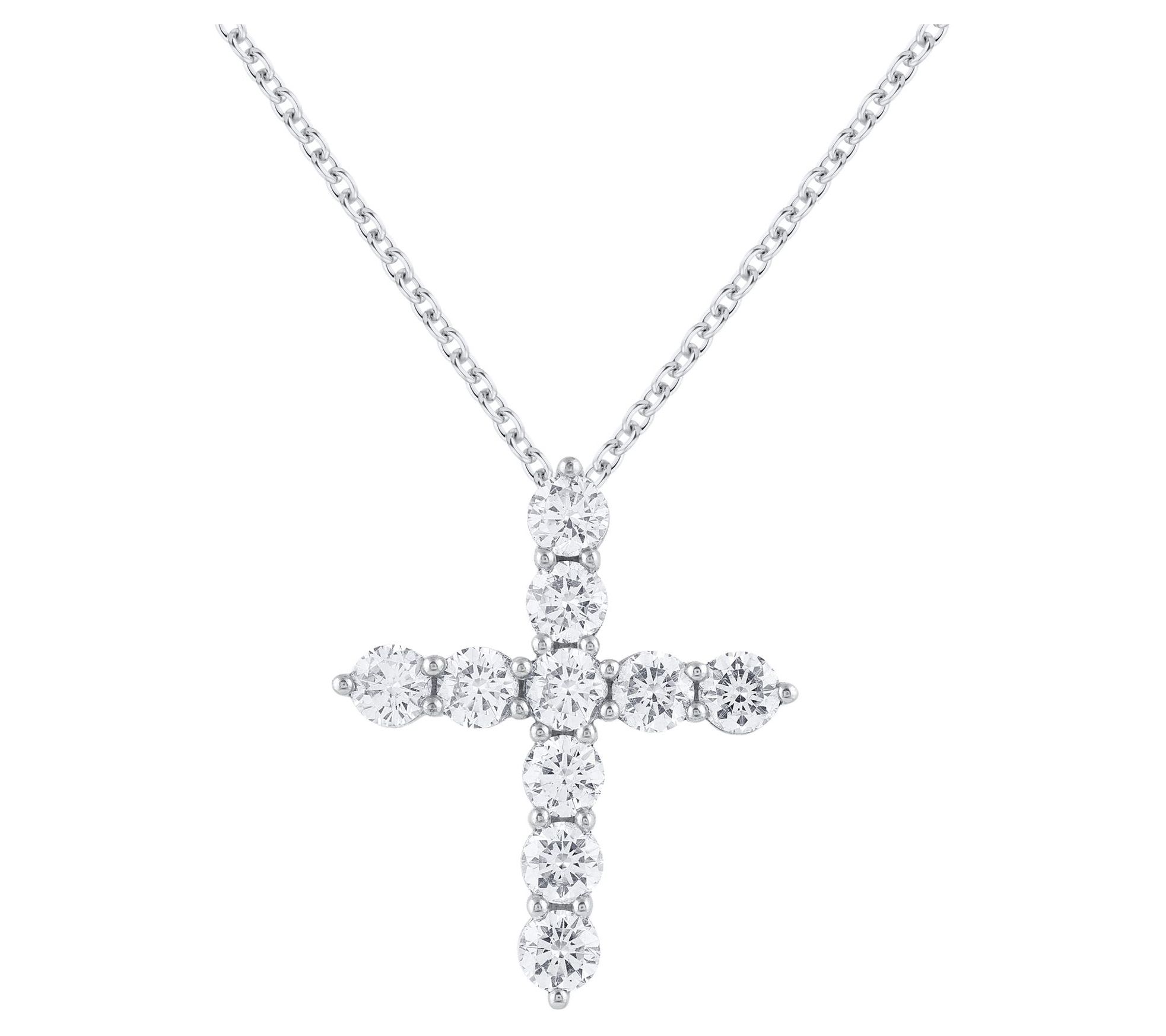 Affinity Diamonds Men's 3.00 cttw Cross Necklace, 14K Gold - QVC.com