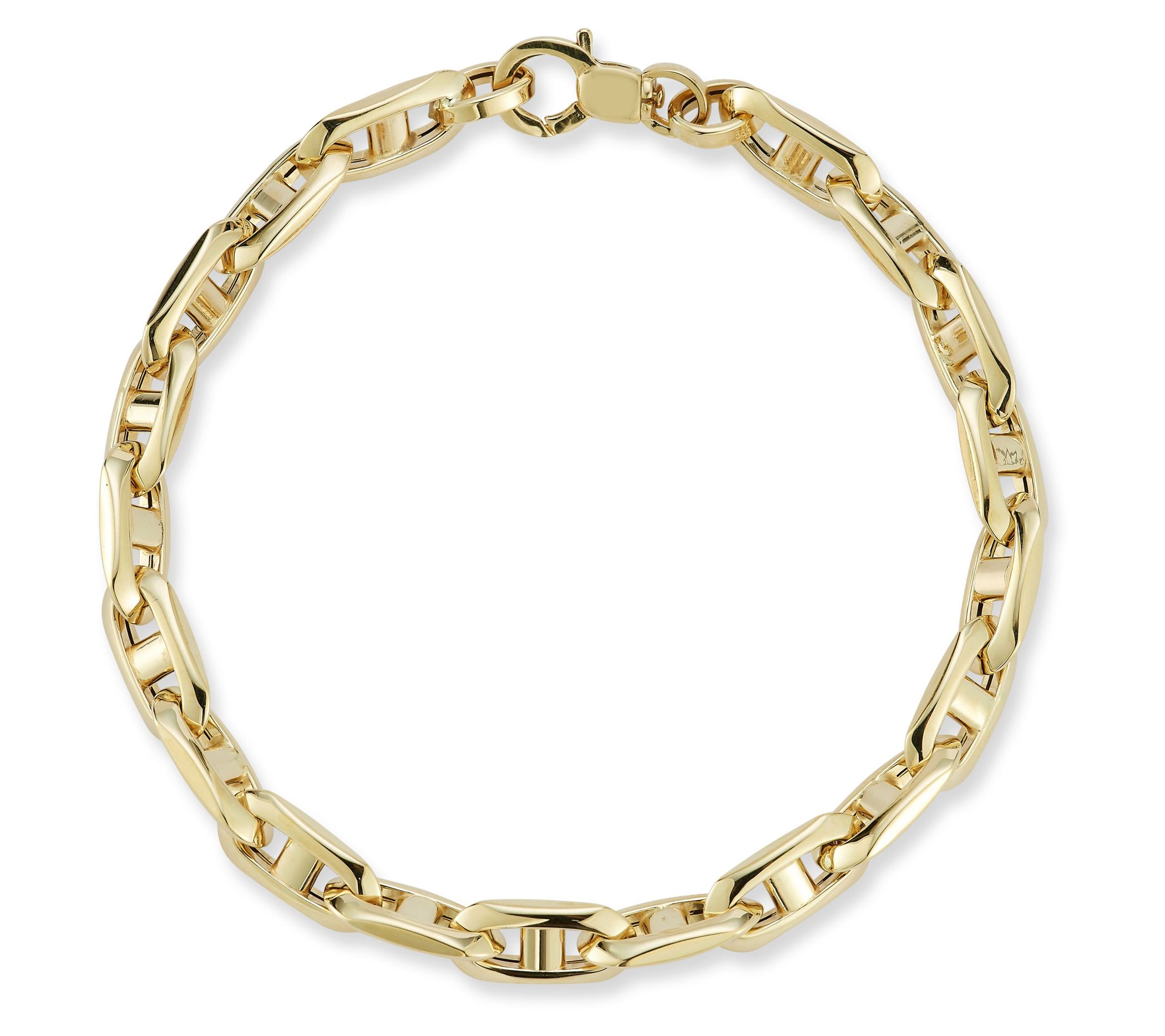 Italian Gold Mariner Link Chain Bracelet, 14K - QVC.com