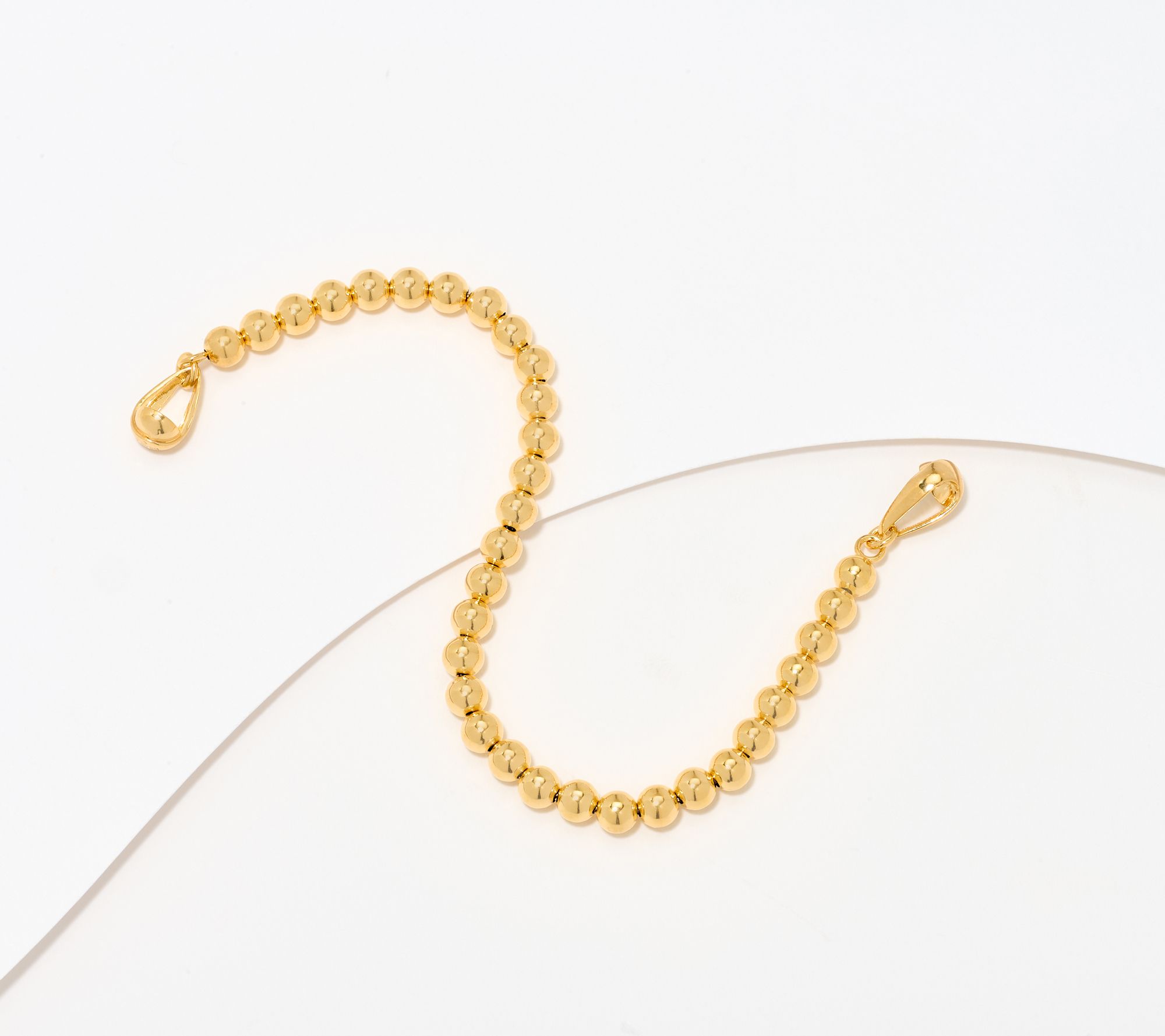 "As Is" UltraFine 950 Silver Beaded Chain Magnetic Clasp Bracelet - QVC.com