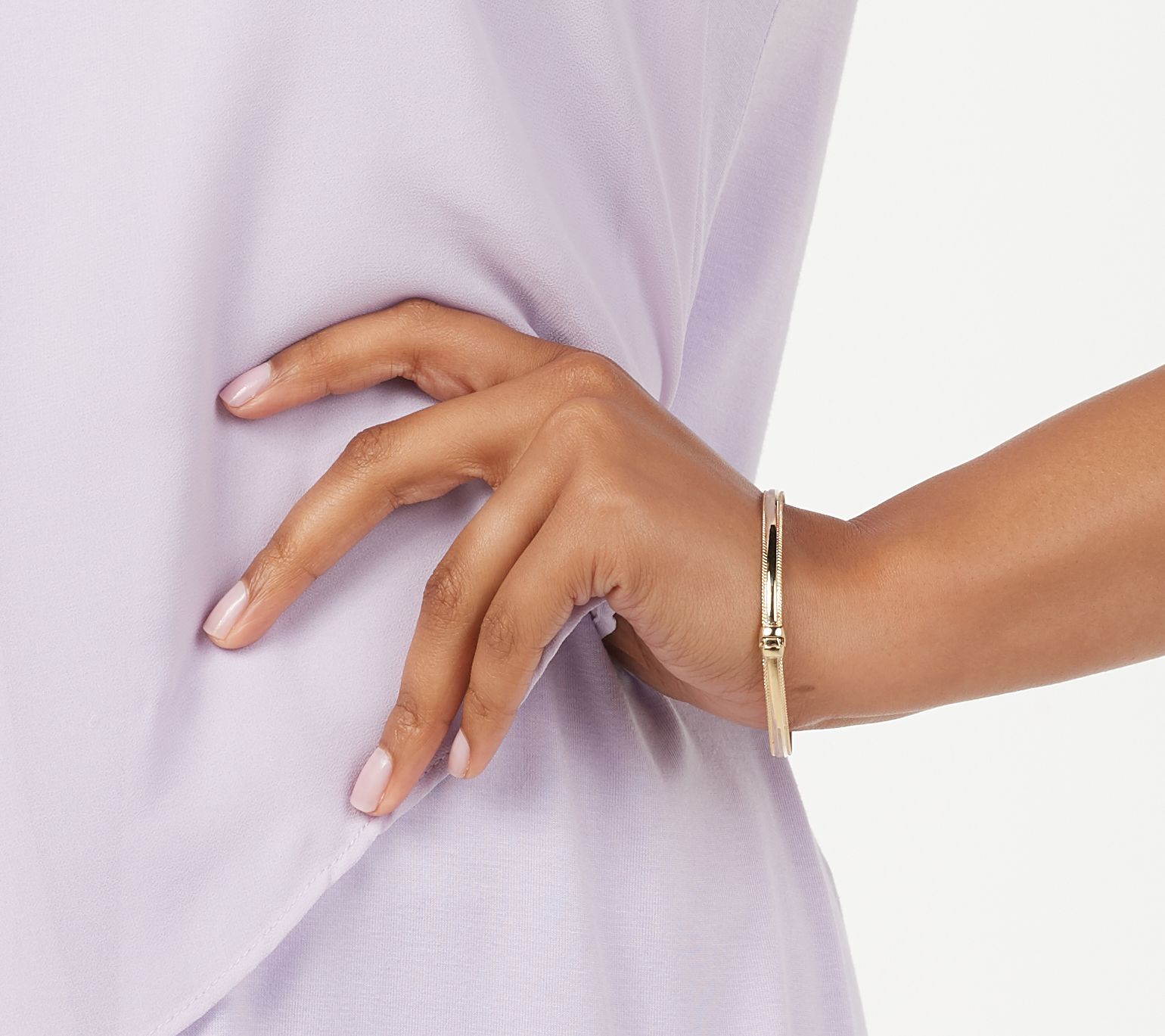 "As Is" 14K Gold Polished Bangle with Rope Border - QVC.com