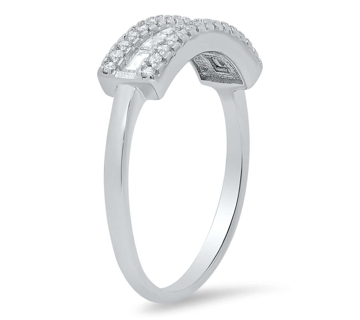 Sterling Silver 0.65 cttw Cubic Zirconia Band Ring - QVC.com