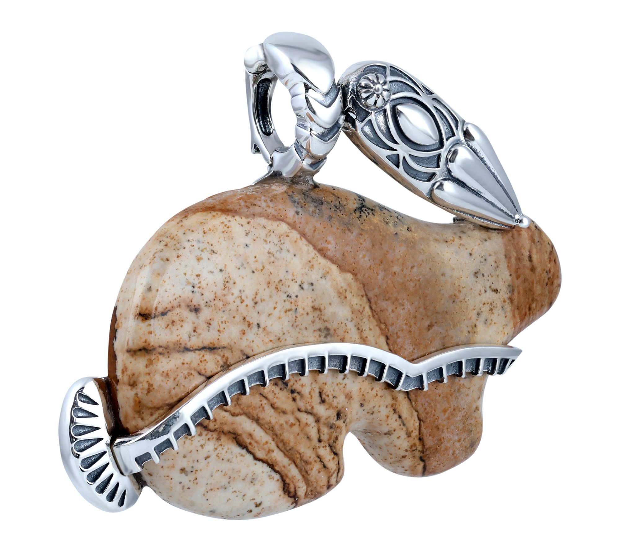 American West Sterling Gemstone Rabbit "Trickster" Enhancer - QVC.com