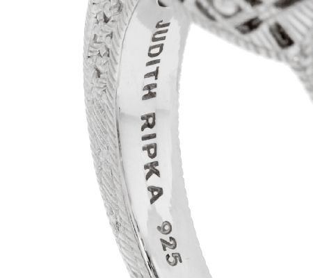 "As Is" Judith Ripka Sterling 118 Facet Diamonique Estate Ring - QVC.com