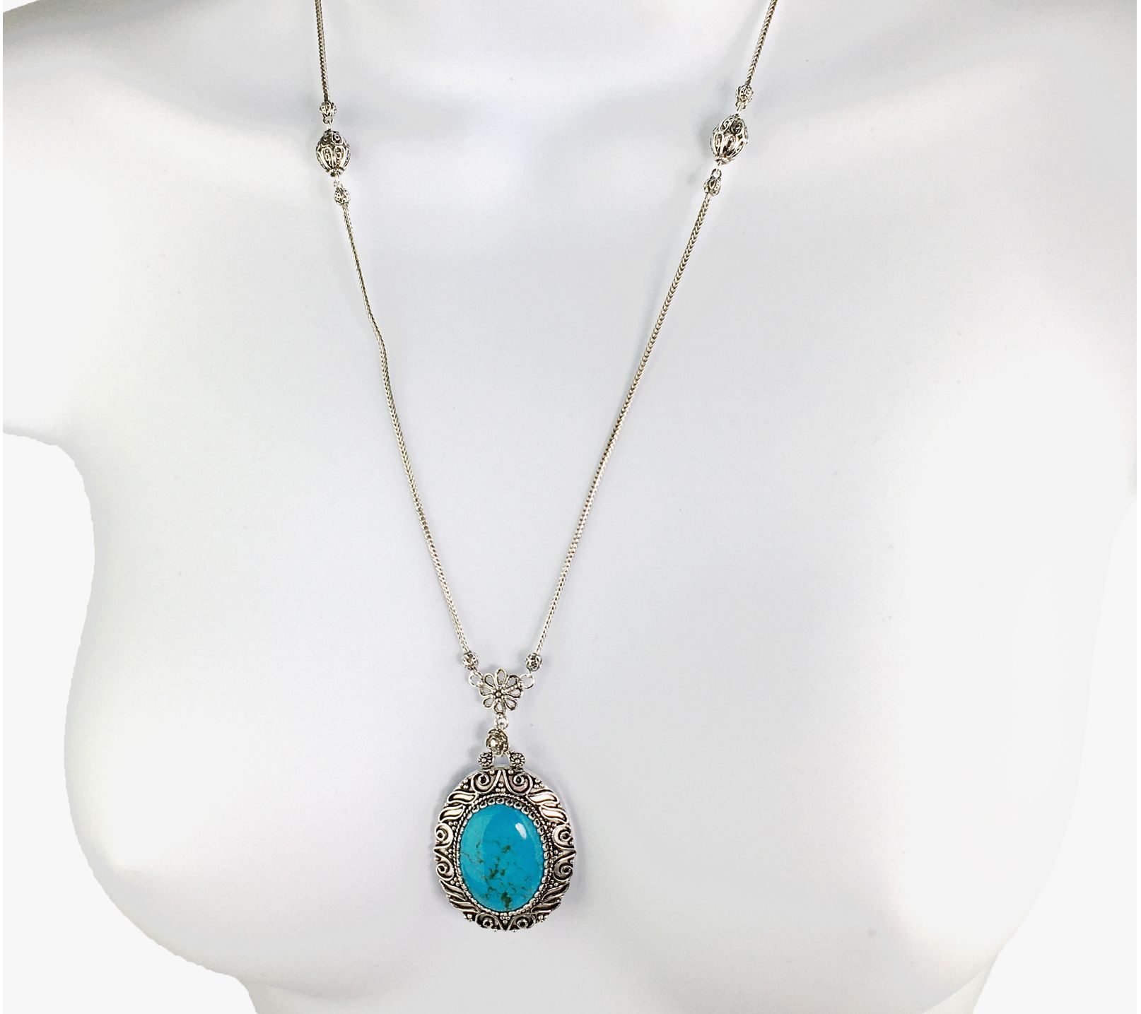 Artisan Crafted Sterling Silver Bold Gemstone Necklace - QVC.com