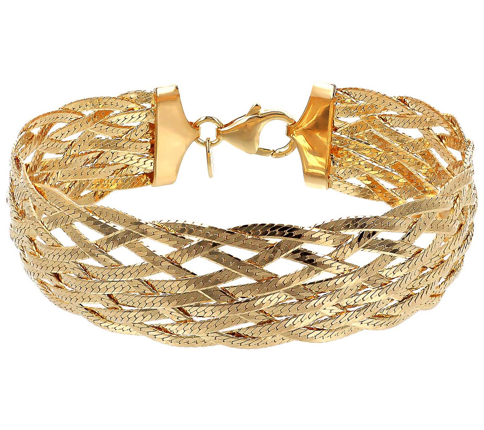 Bronzo Italia Multi-Row Braided Bracelet - QVC.com