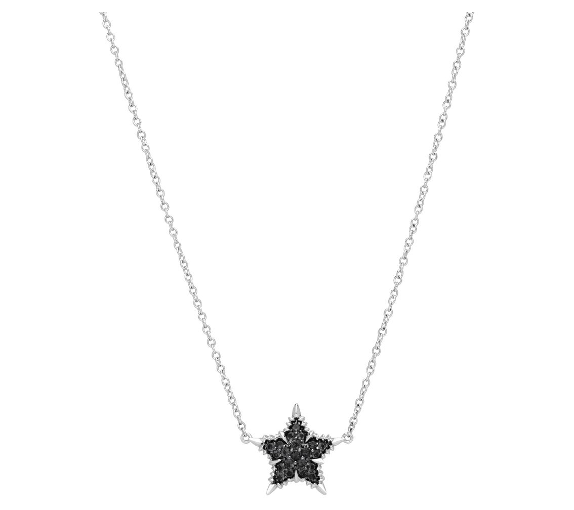 Margo Manhattan Sterling Silve r Spinel Sophia Star Necklace - QVC.com