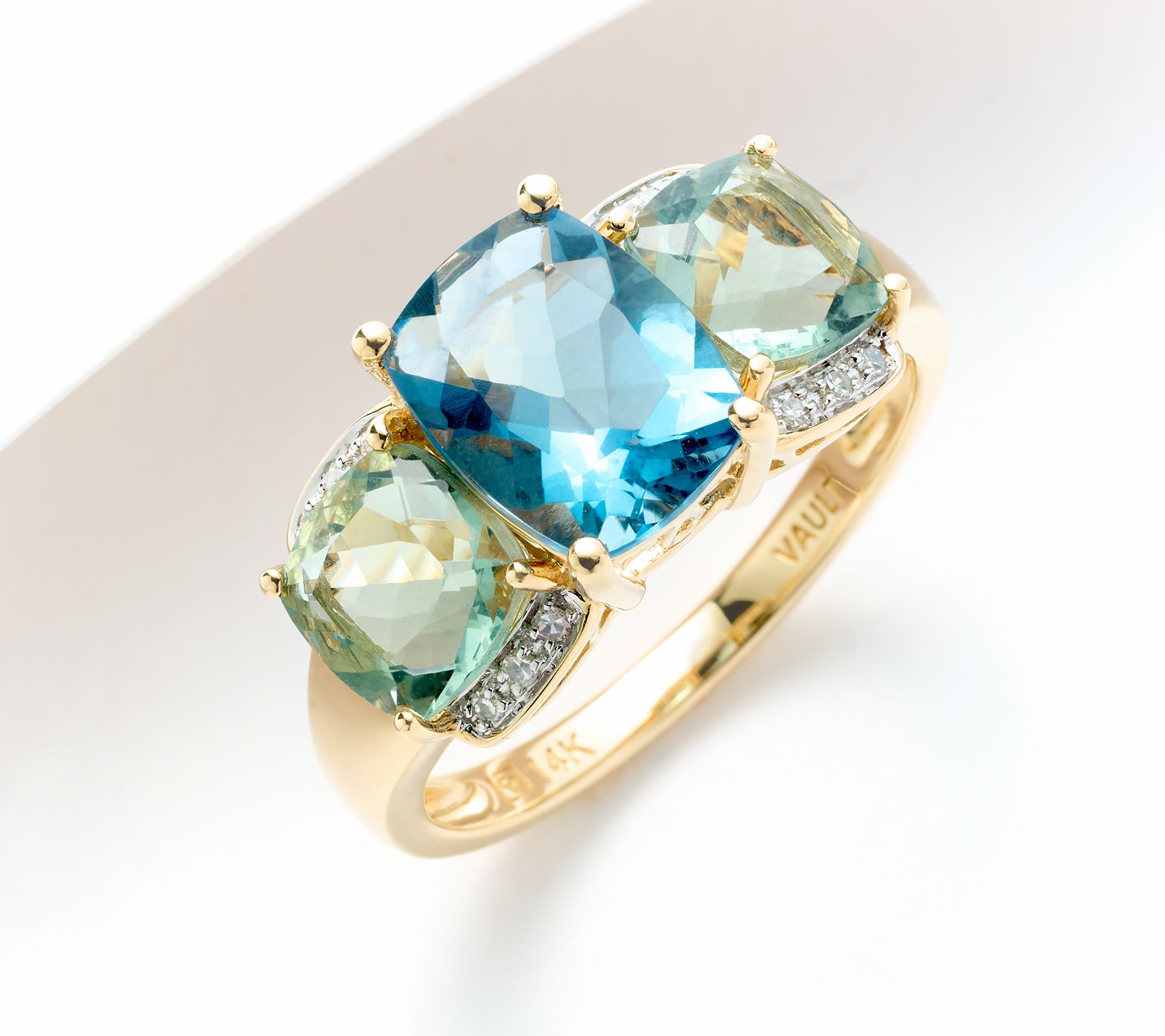 "As Is" Vault Discoveries 4.00ct Fluorite Ring, 14K Gold - QVC.com