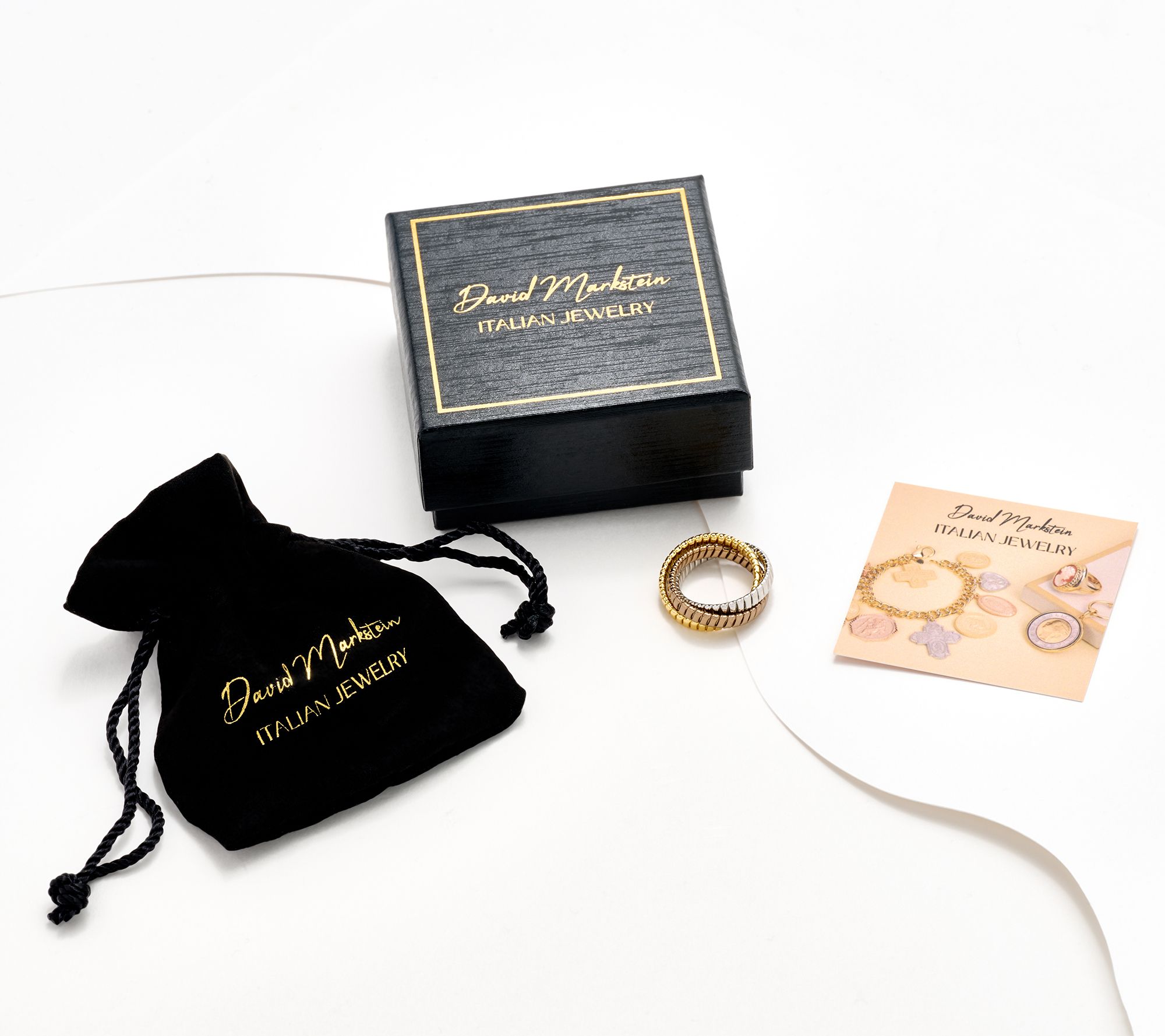 David Markstein Bronze Triple Tubogas Rolling Ring - QVC.com