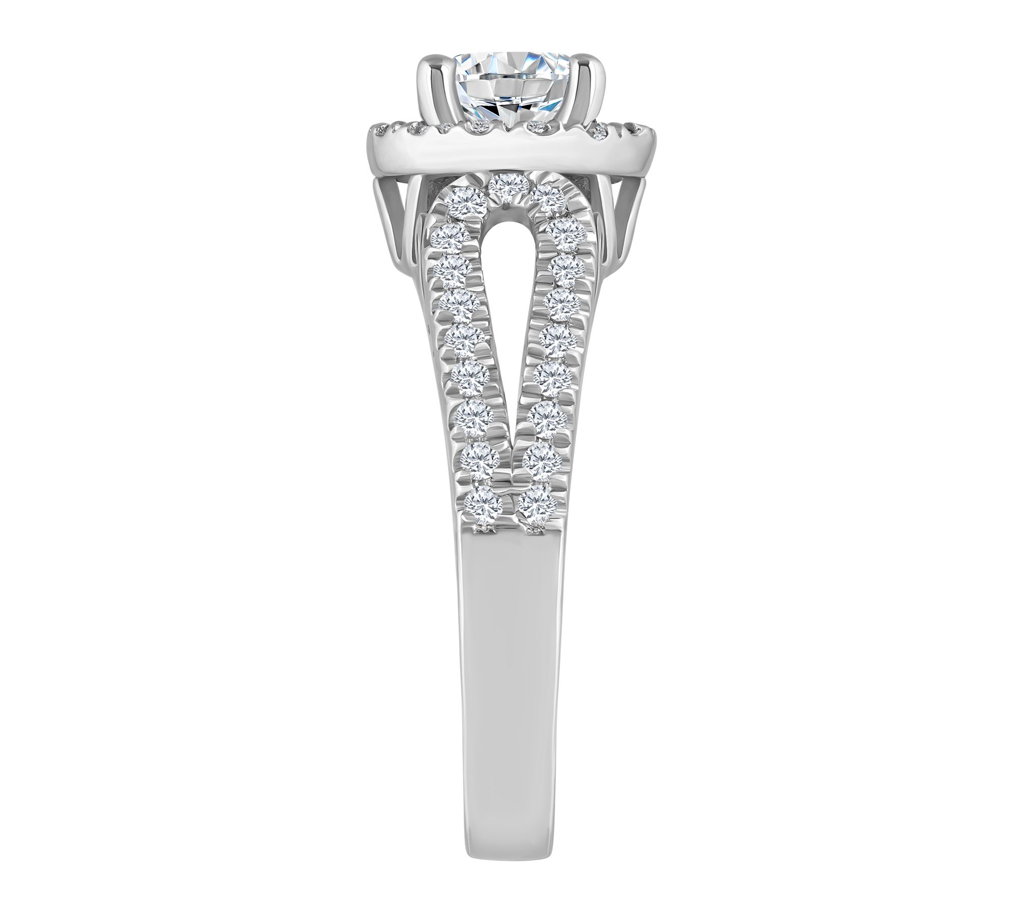 Affinity 1.15 cttw Diamond Halo Engagement Ring, 14K Gold - QVC.com