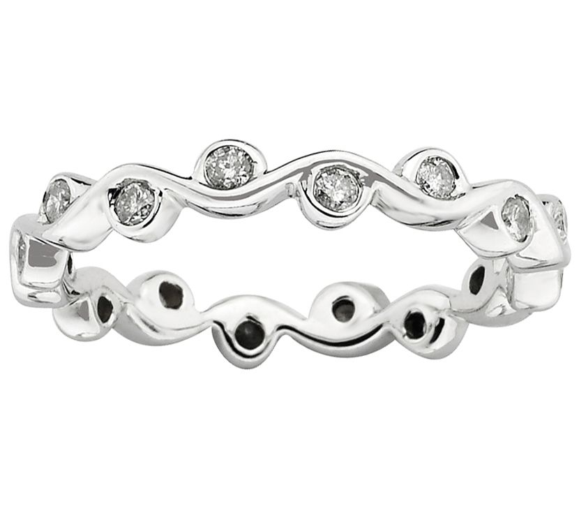 Sterling Silver Diamond Ring - QVC.com