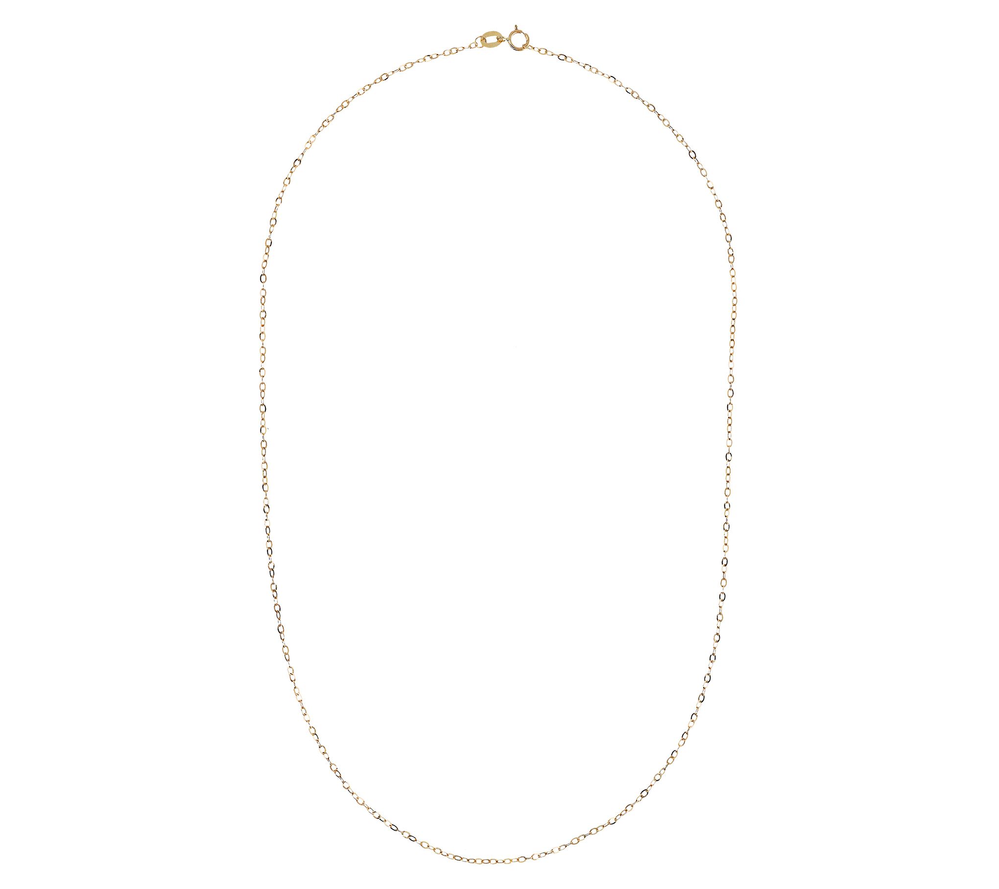 Italian Gold 18" Oval Chain Necklace, 14K - QVC.com