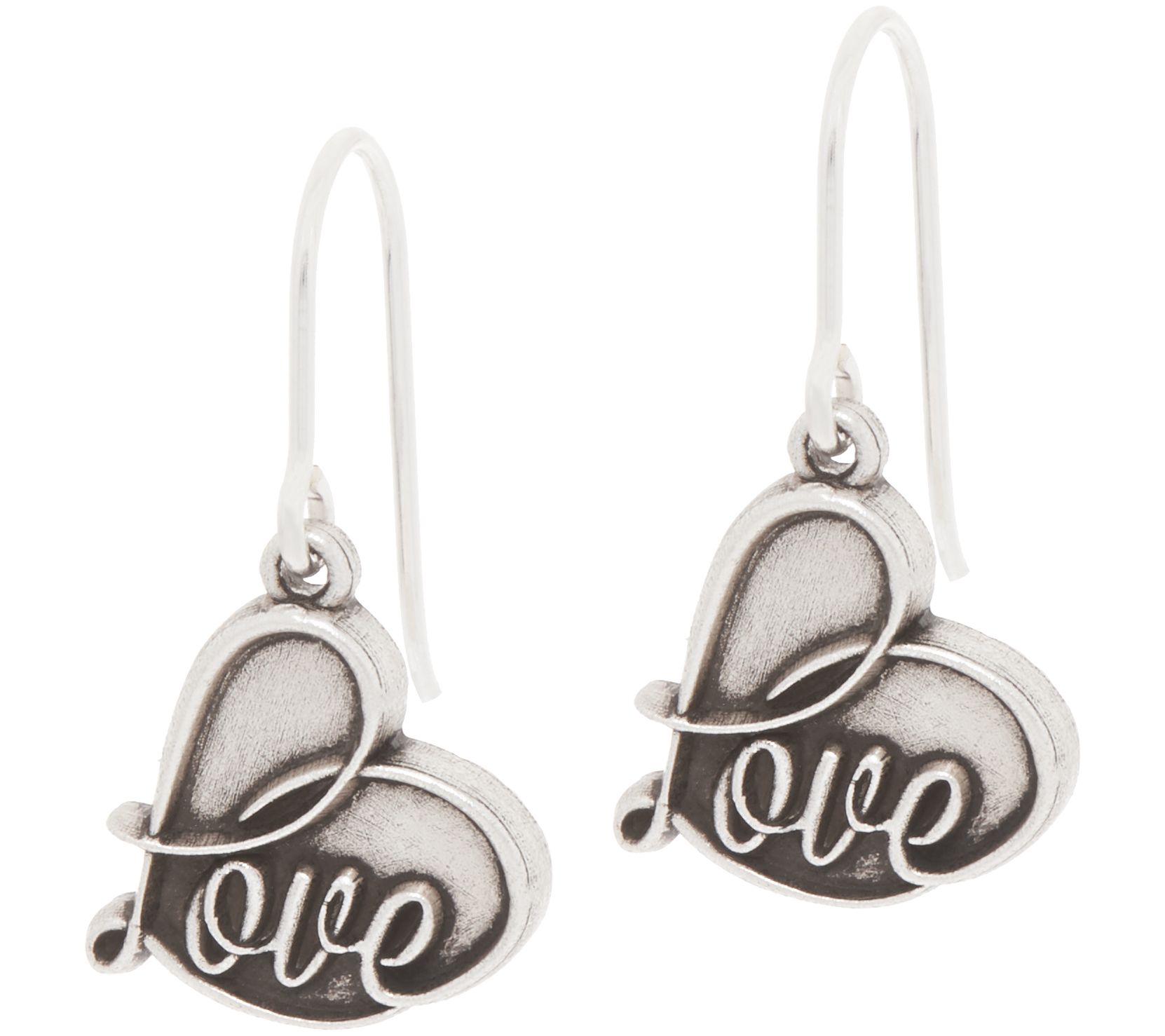 "As Is" Alex and Ani Love Drop Earrings - QVC.com