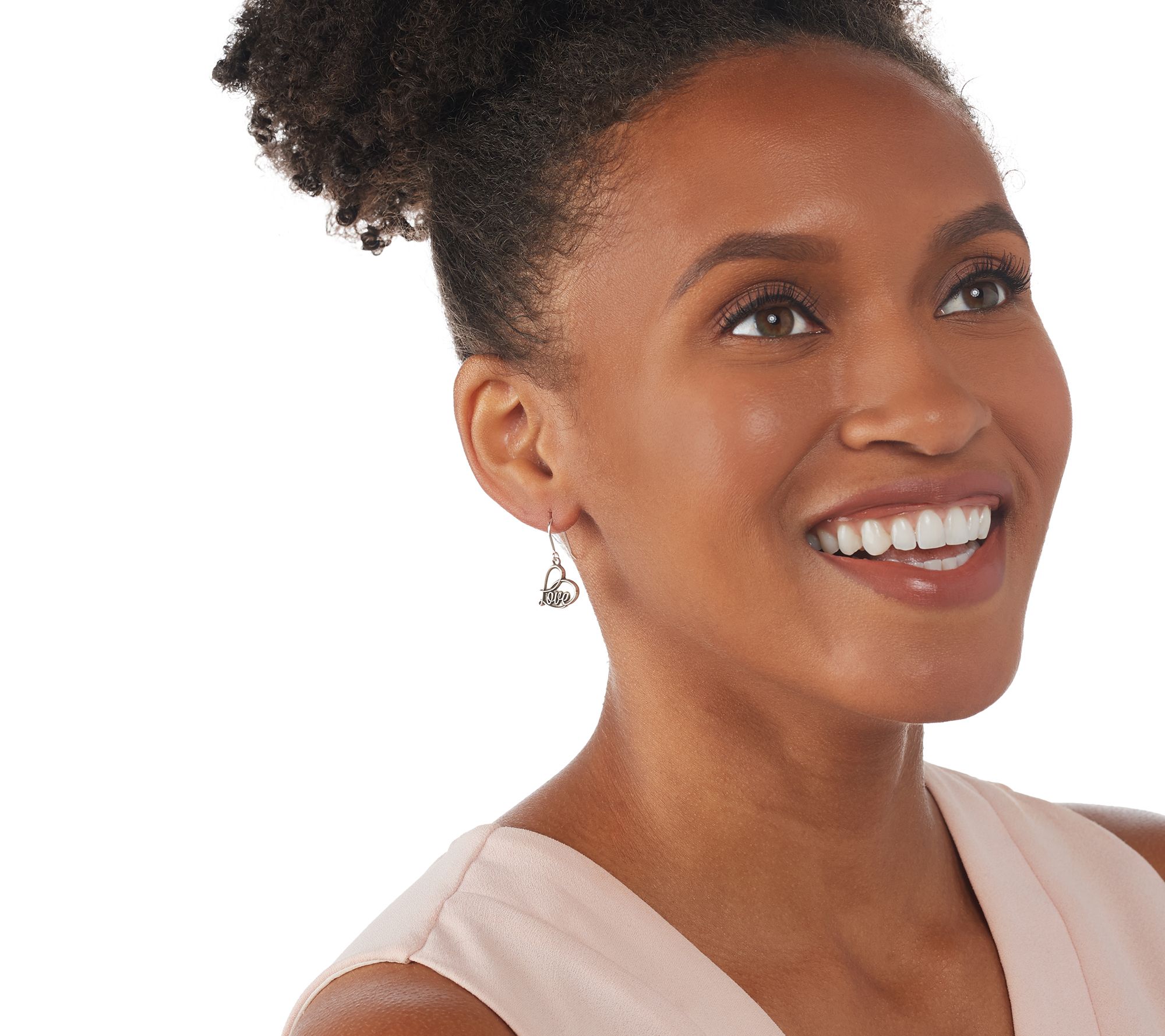 "As Is" Alex and Ani Love Drop Earrings - QVC.com