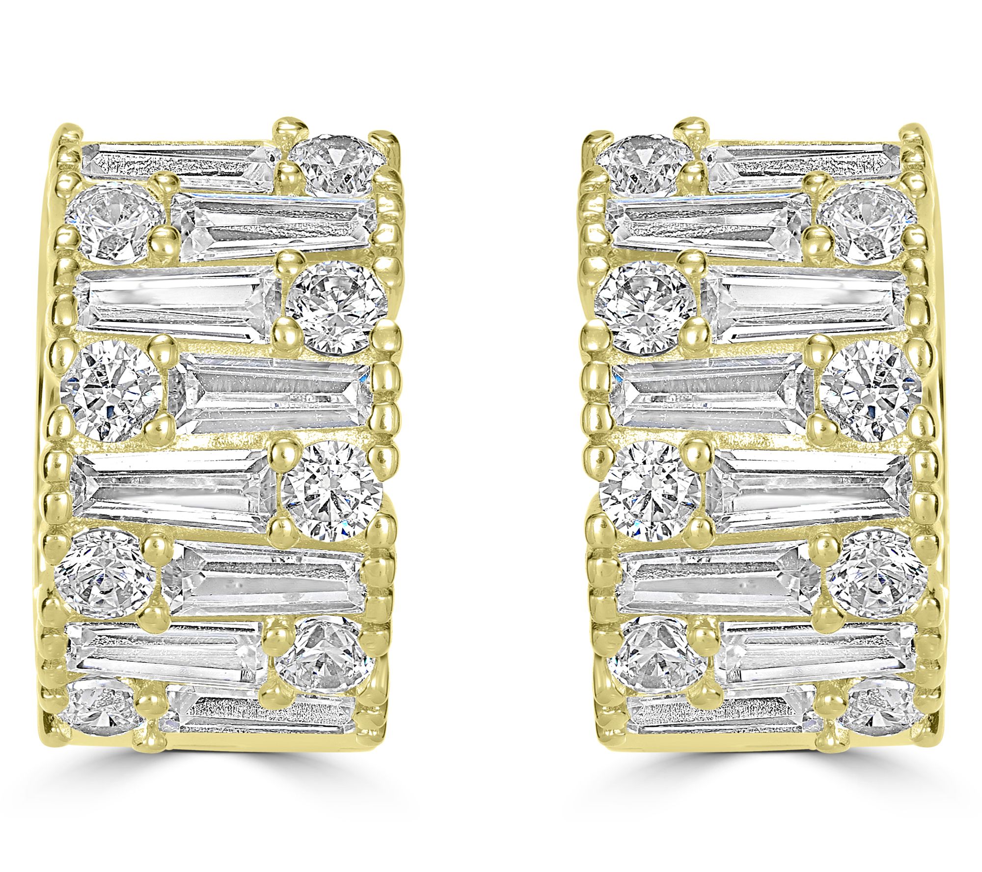 Diamonique x Kathy Levine Ferris Wheel Earrings, Sterling - QVC.com