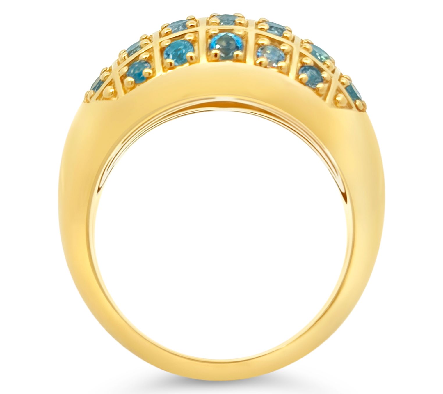 Elyse Ryan 14K Gold Clad Blue Topaz Jayden Ring - QVC.com