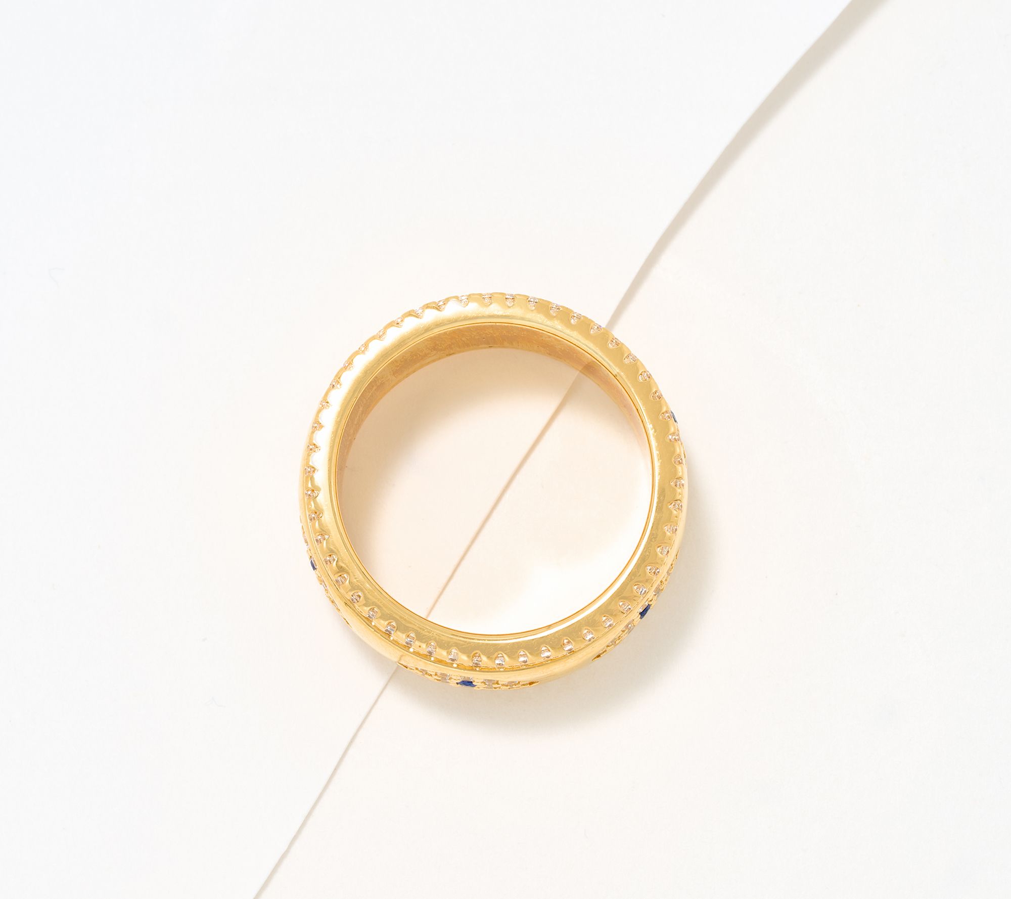 Diamonique Evil Eye Spinner Band Ring, Sterling Silver - QVC.com