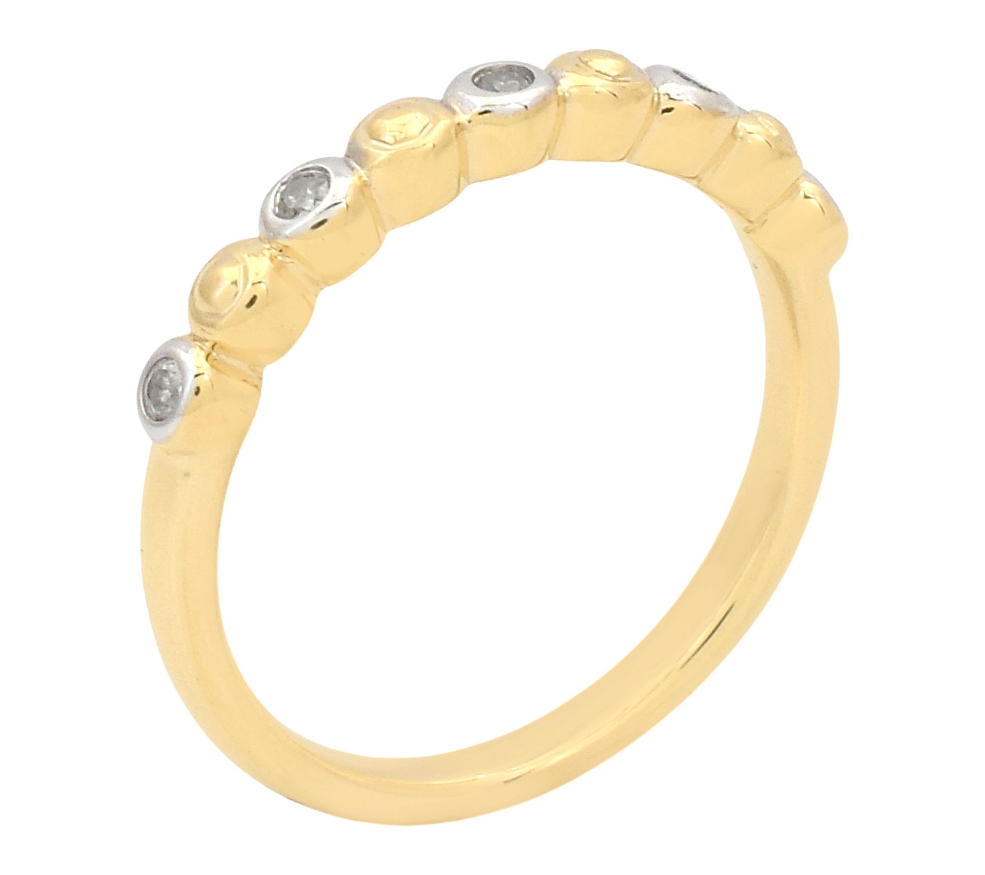 Affinity Diamonds 5-Stone Accent Ring, 14K GoldPlated - QVC.com