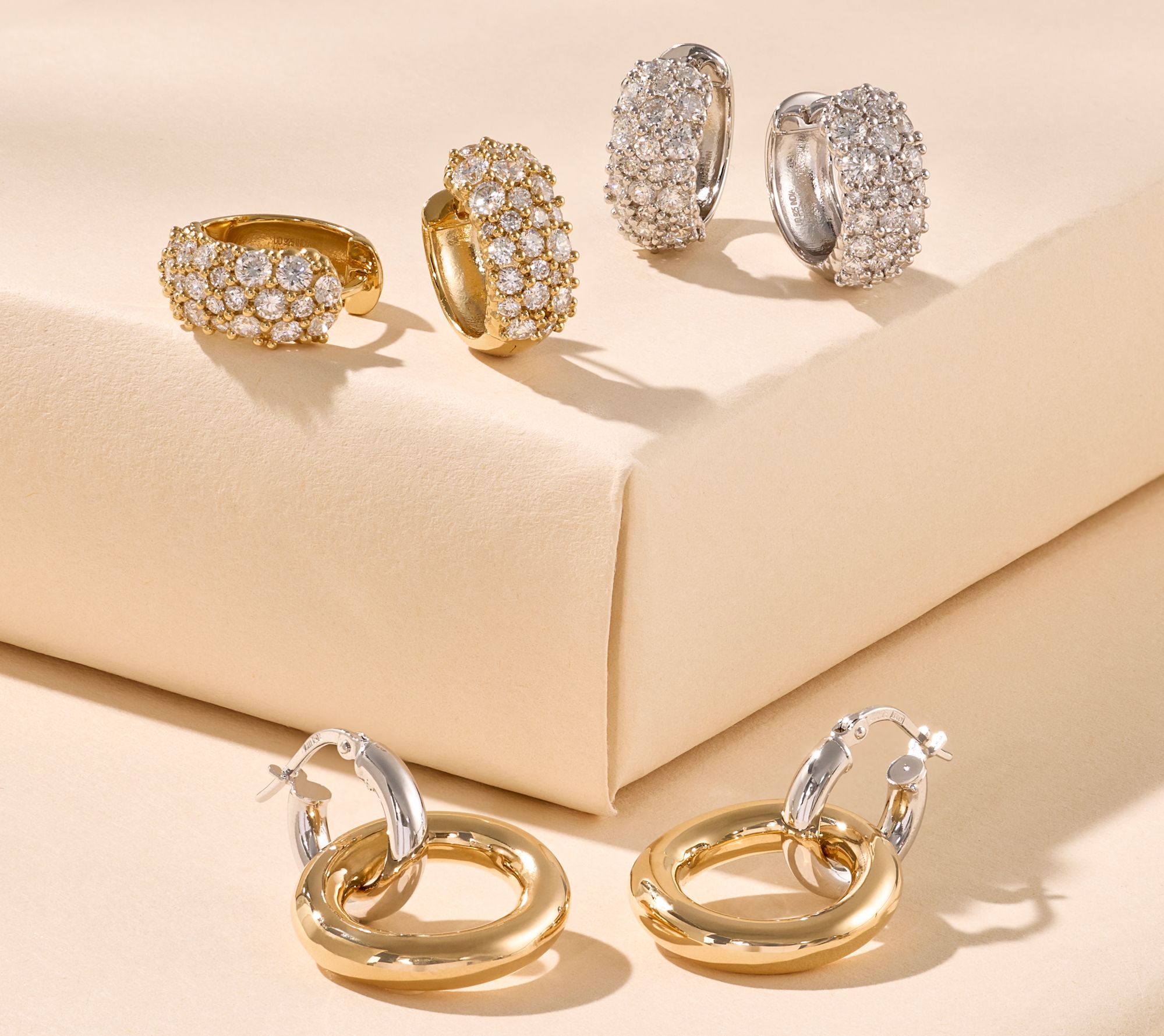 David Markstein Bronze Two Circles One Love Earrings - QVC.com