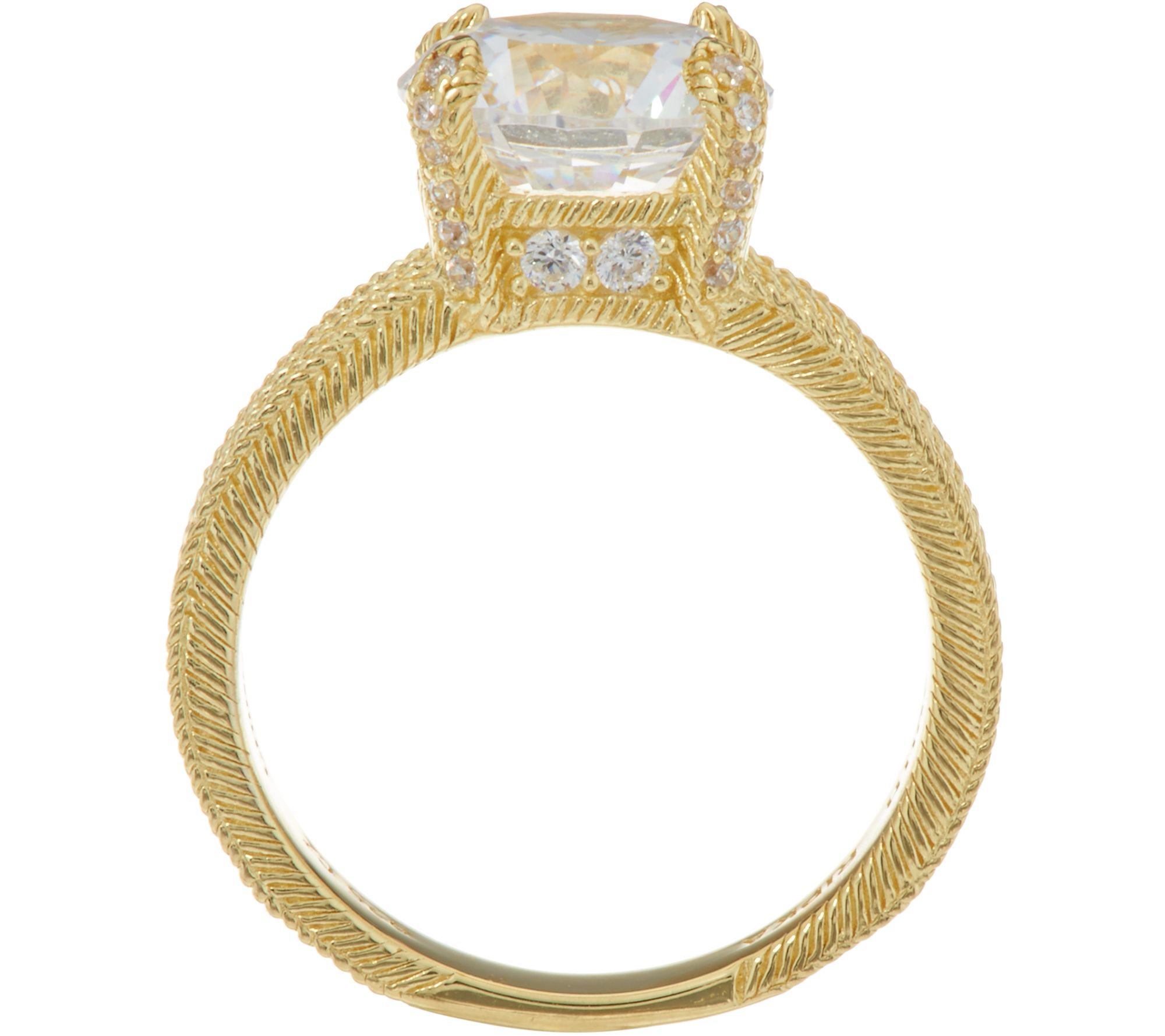 Judith Ripka 14K Clad 6.00 cttw. Diamonique Solitaire Ring - QVC.com