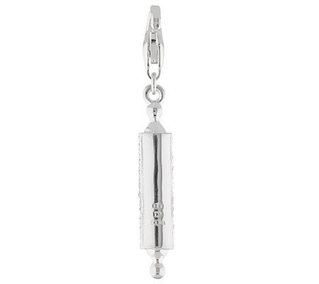 Sterling and Pave Crystal Rolling Pin Charm - QVC.com