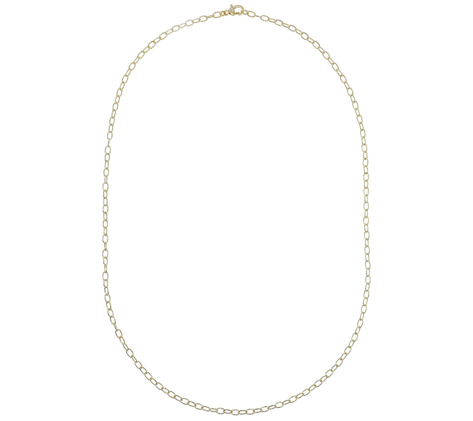 Judith Ripka Ve rona Sterling 3 0" Textured Lin k Chain 15.0g 5.0g ...