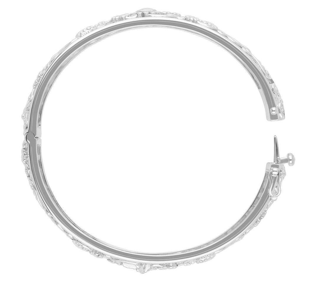 Goddaughters Sterling Silver Goddess Scroll Bangle - QVC.com