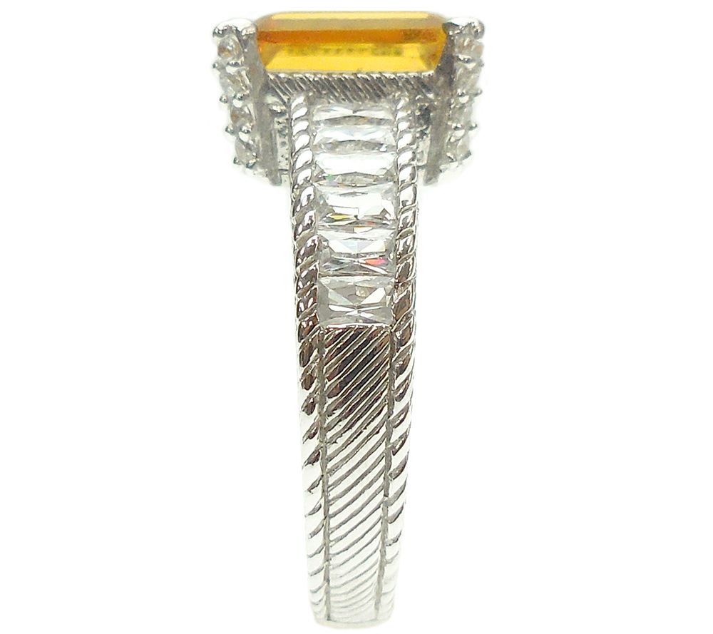 Judith Ripka Sterling Diamonique and Gemstone Ring - QVC.com