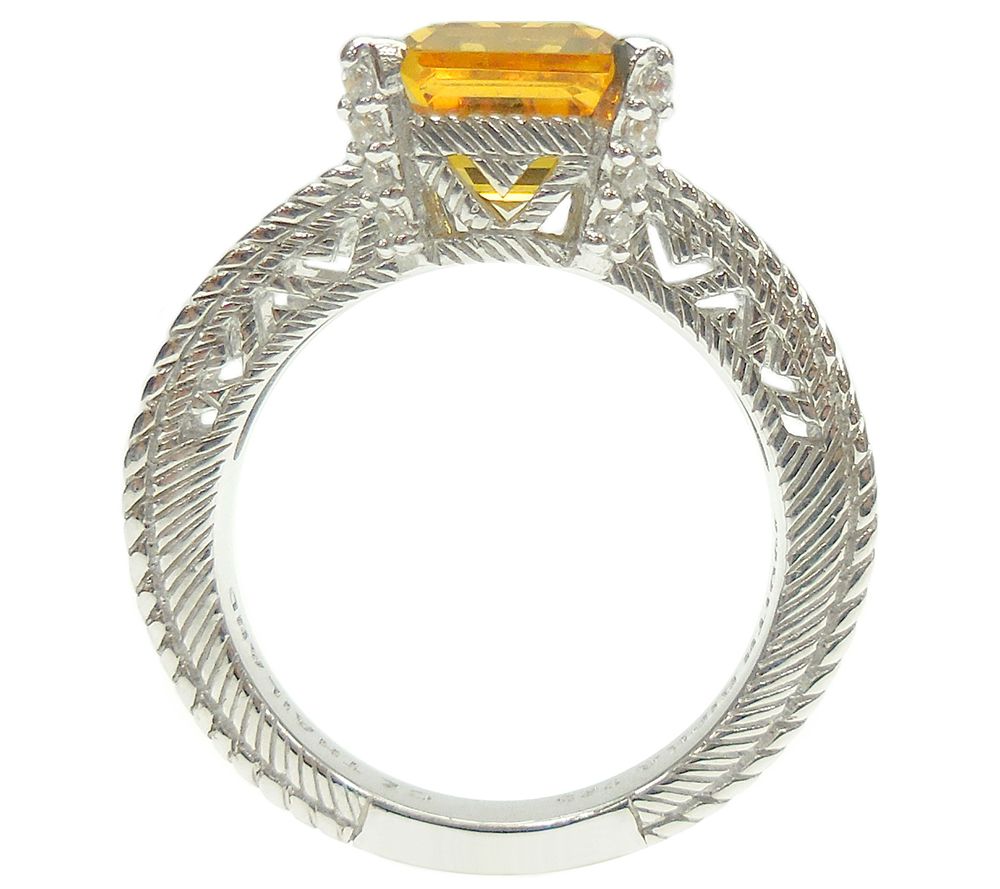 Judith Ripka Sterling Diamonique and Gemstone Ring - QVC.com