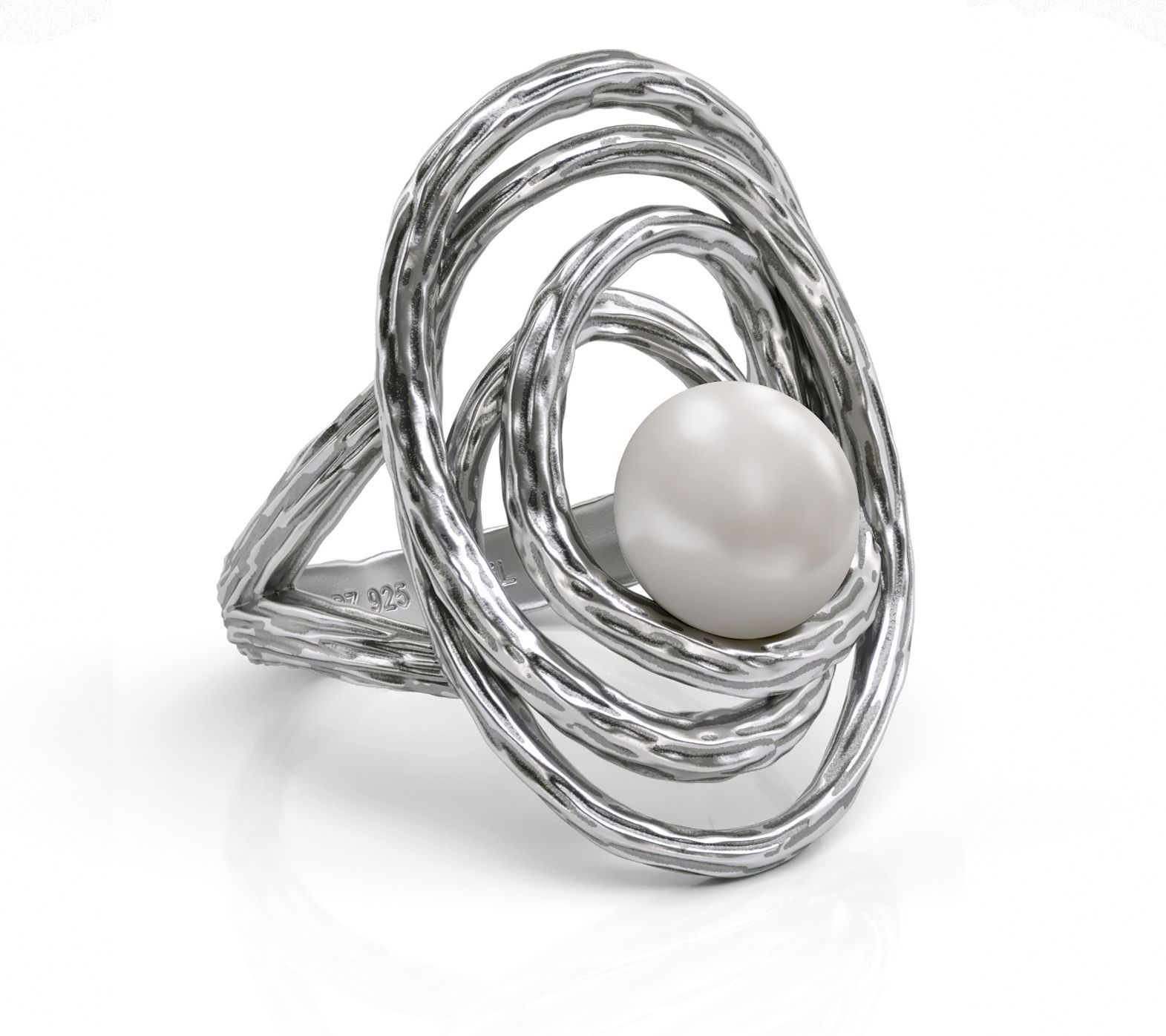 Or Paz Sterling Silver Cultured Pearl CocktailRing - QVC.com
